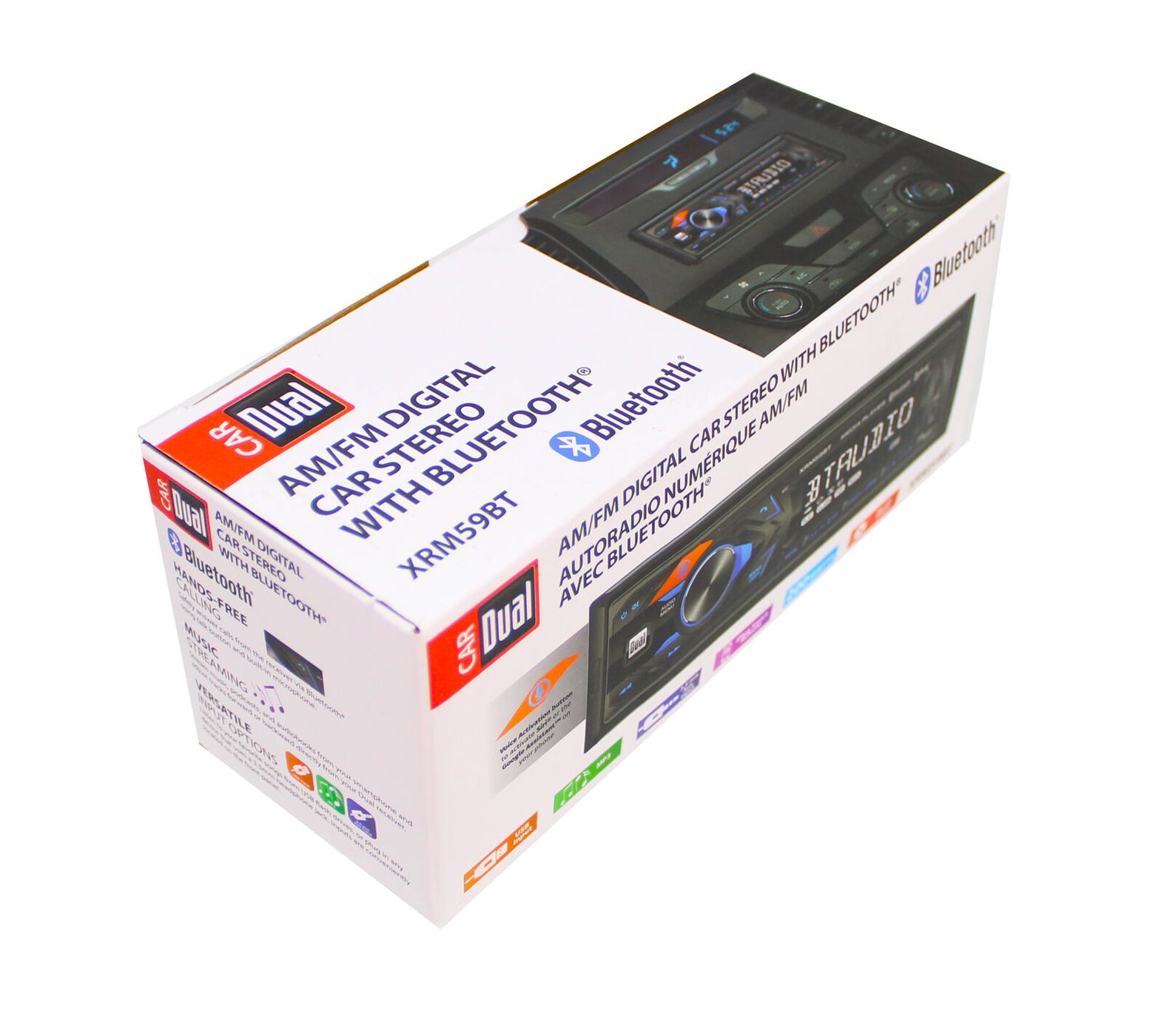 Dual XRM59BT Single Din Bluetooth AM/FM MP3 USB/AUX Digital Car Stereo ...