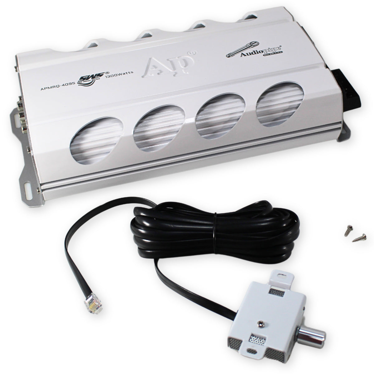 APMRQ-4095 1300 Watt Marine 4-Channel Mini Amplifier w/ Bass Knob — Big ...
