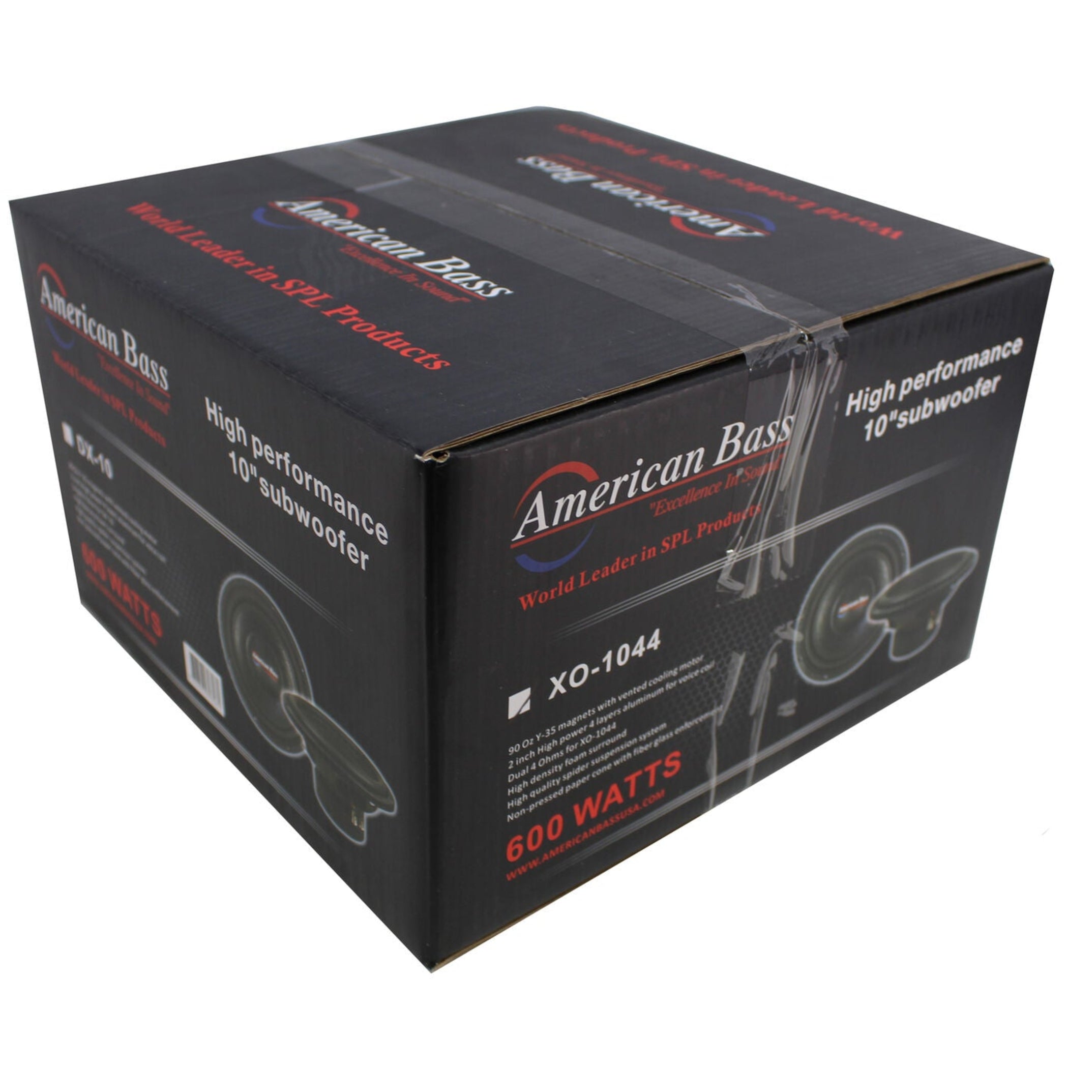 American Bass 10" Subwoofer 600W 2" 4 Ohm DVC Pro Car Audio White — Big ...