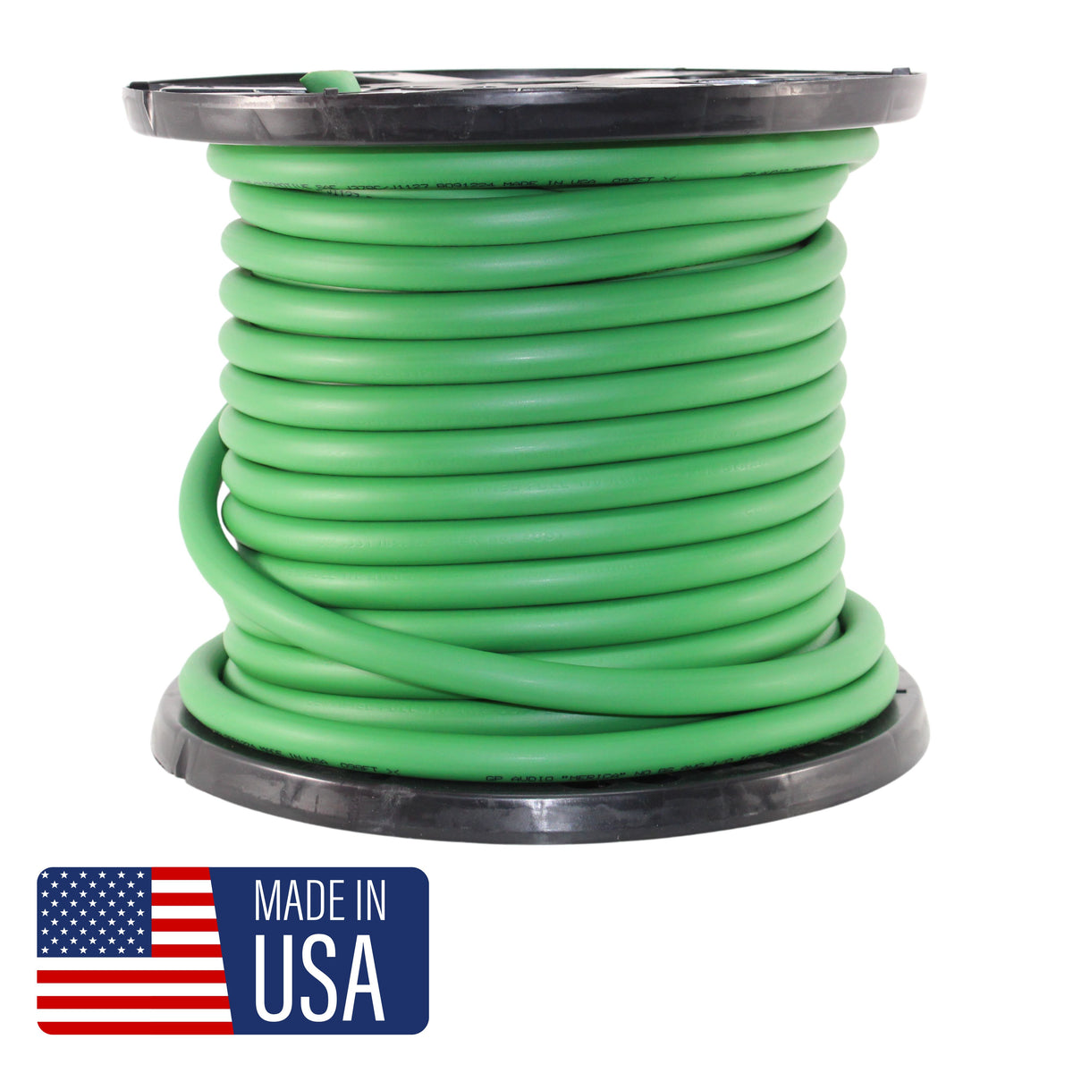 GP Car Audio 0 AWG 100% OFC Power/Ground Wire Green Lot Cut By The Foo ...