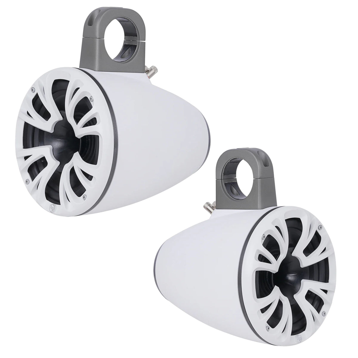 AudioPipe Pair of White 8" 125 W RMS 4-Ohm Weatherproof Marine Tower S ...