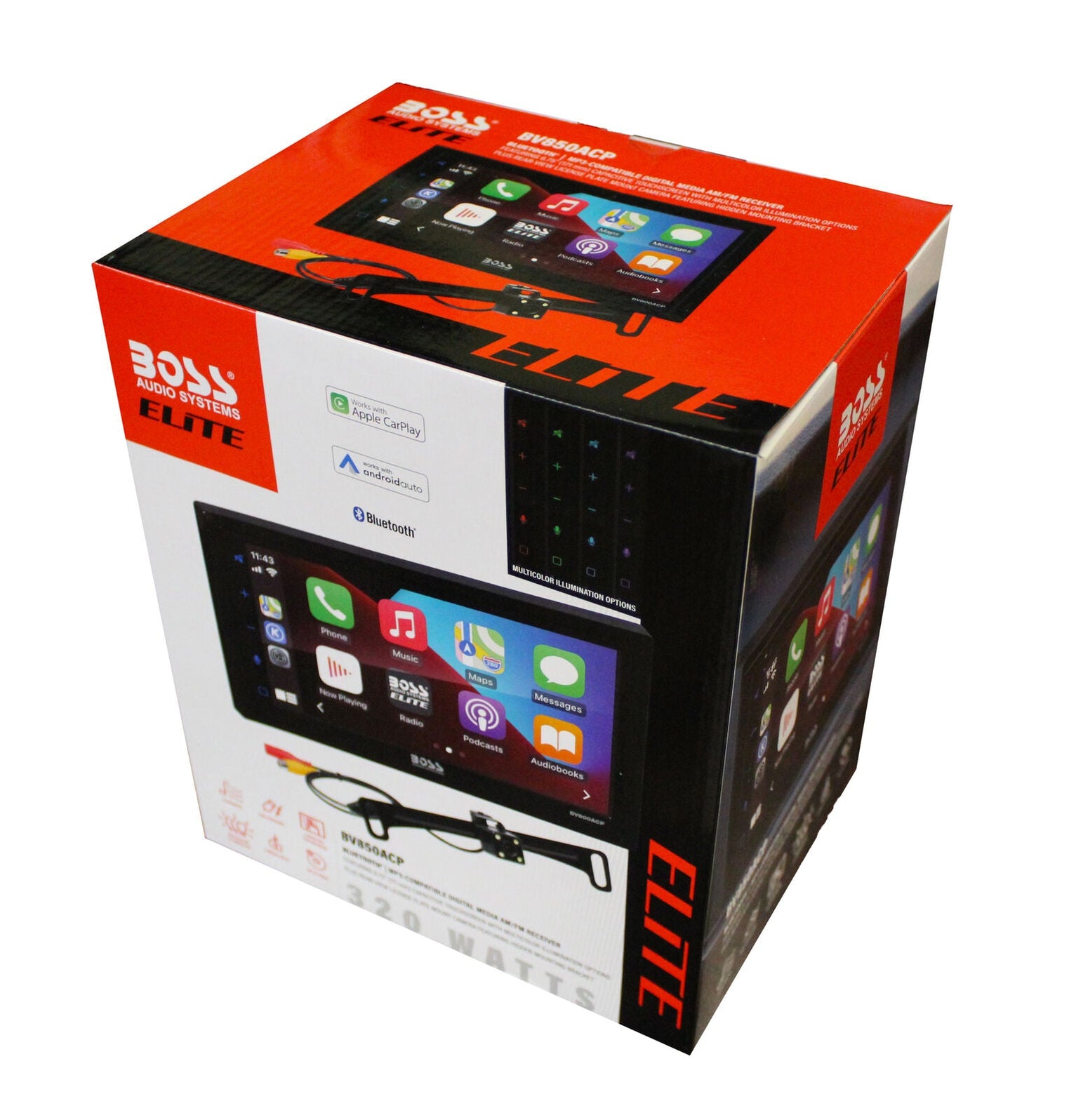 BOSS 6.75" Touchscreen Radio w/ Bluetooth/USB/MP3/FM/AM & Rear Camera ...