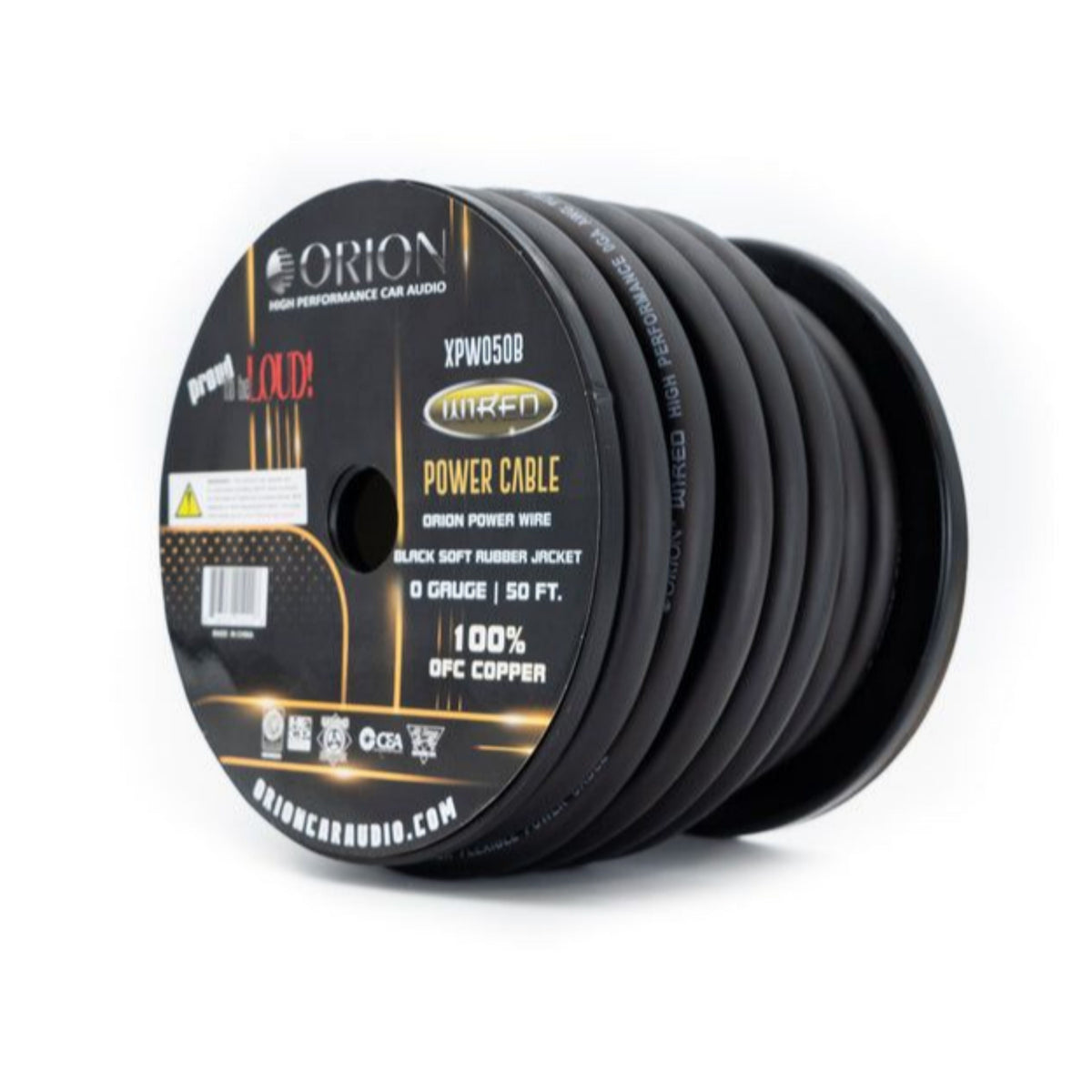 0 AWG Black Soft Rubber Jacketed 100% OFC Orion Power Wire Lot Cut By ...