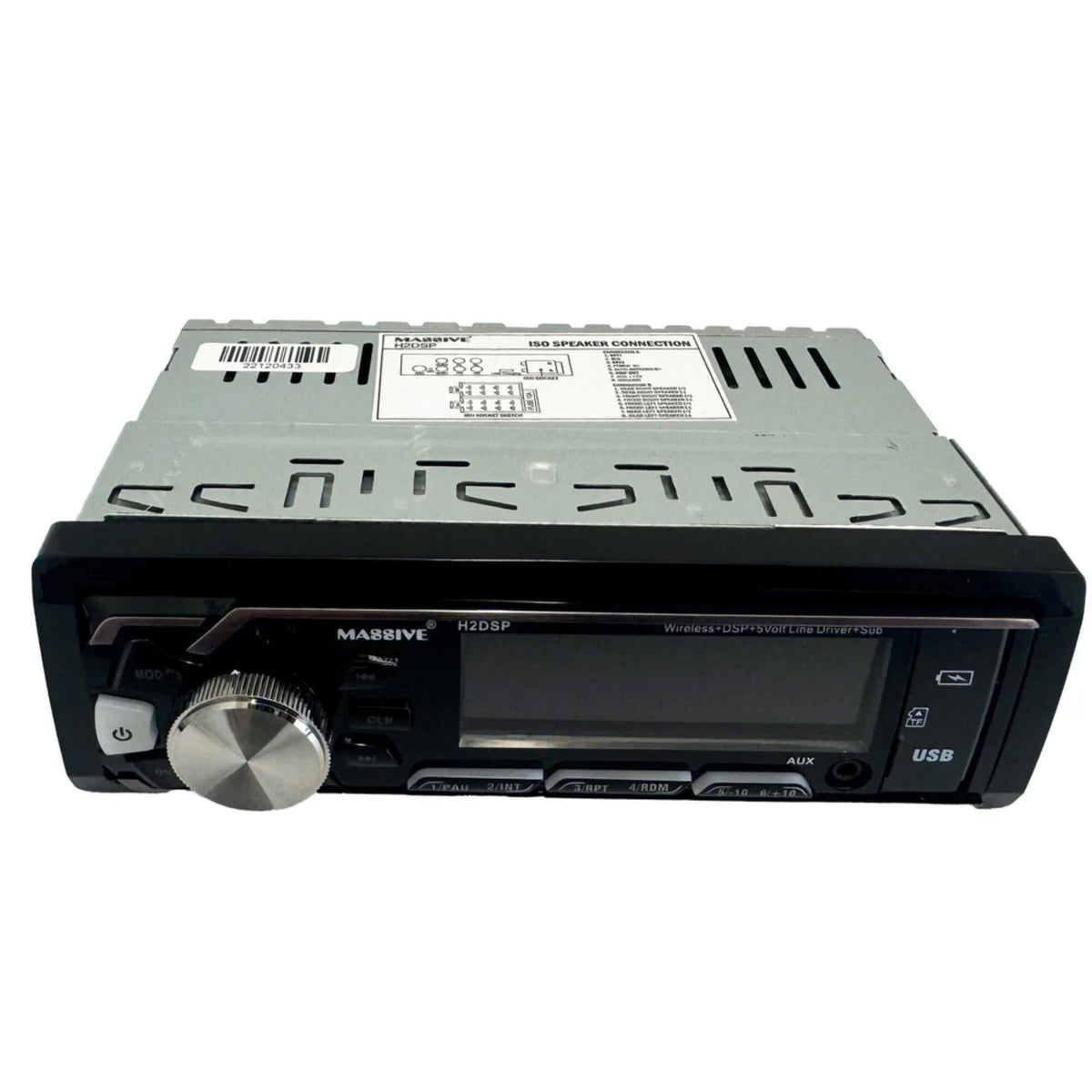 Massive Audio 1-Din Full Wireless Multi-Media Receiver w/DSP & Subwoof ...