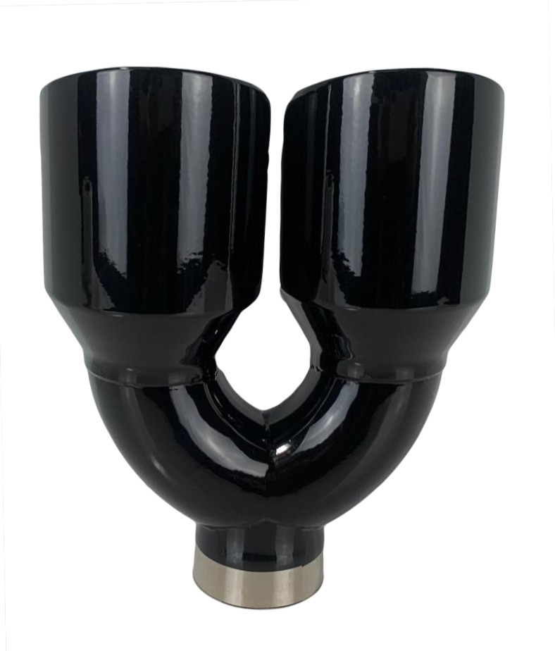 Dual Slant Cut Stainless Steel Exhaust Tip Auto Product Makers 1670BK ...