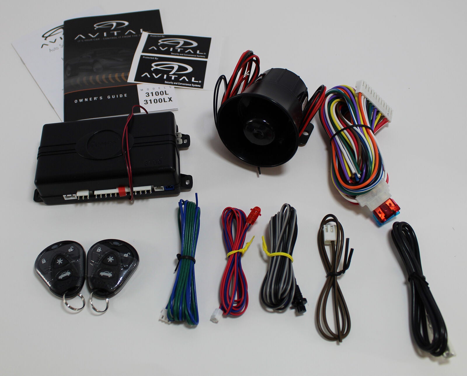 Avital 1 Way Security and Keyless Entry System + 2 Door Locks AV-3100L ...