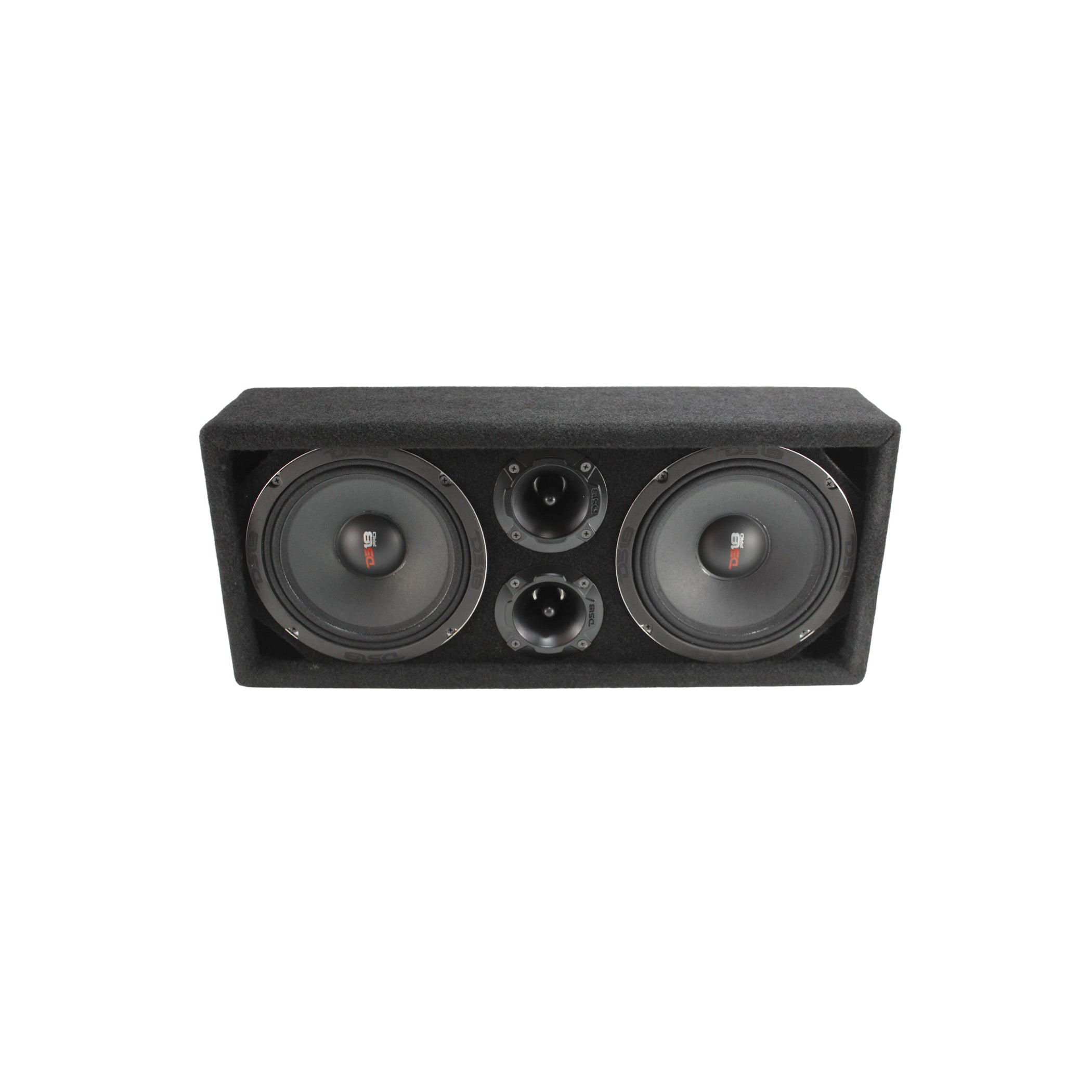 DS18 Pro Audio Fullrange Box w/ Dual 8" Loudspeakers & Dual 3" Bullet ...