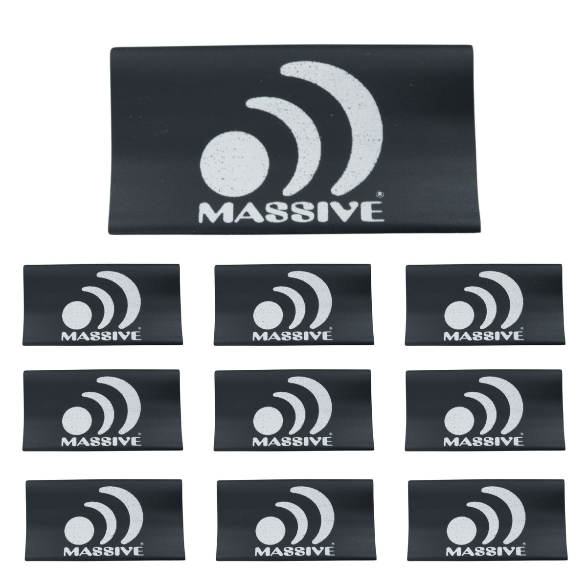0 Gauge 3:1 Heat Shrink with Massive Audio Logo 10 Pack Black — Big Jeff Online Inc
