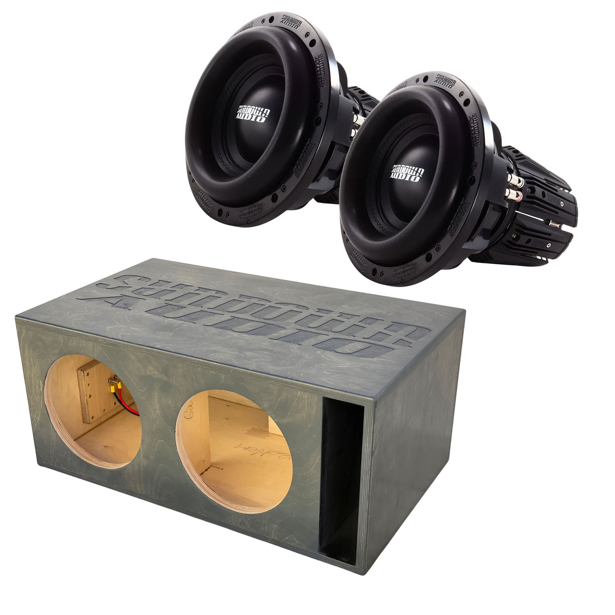 3000W RMS Dual 1 or 2-Ohm 10" NS Series V6 Subwoofer w/Dual 10" Birch ...