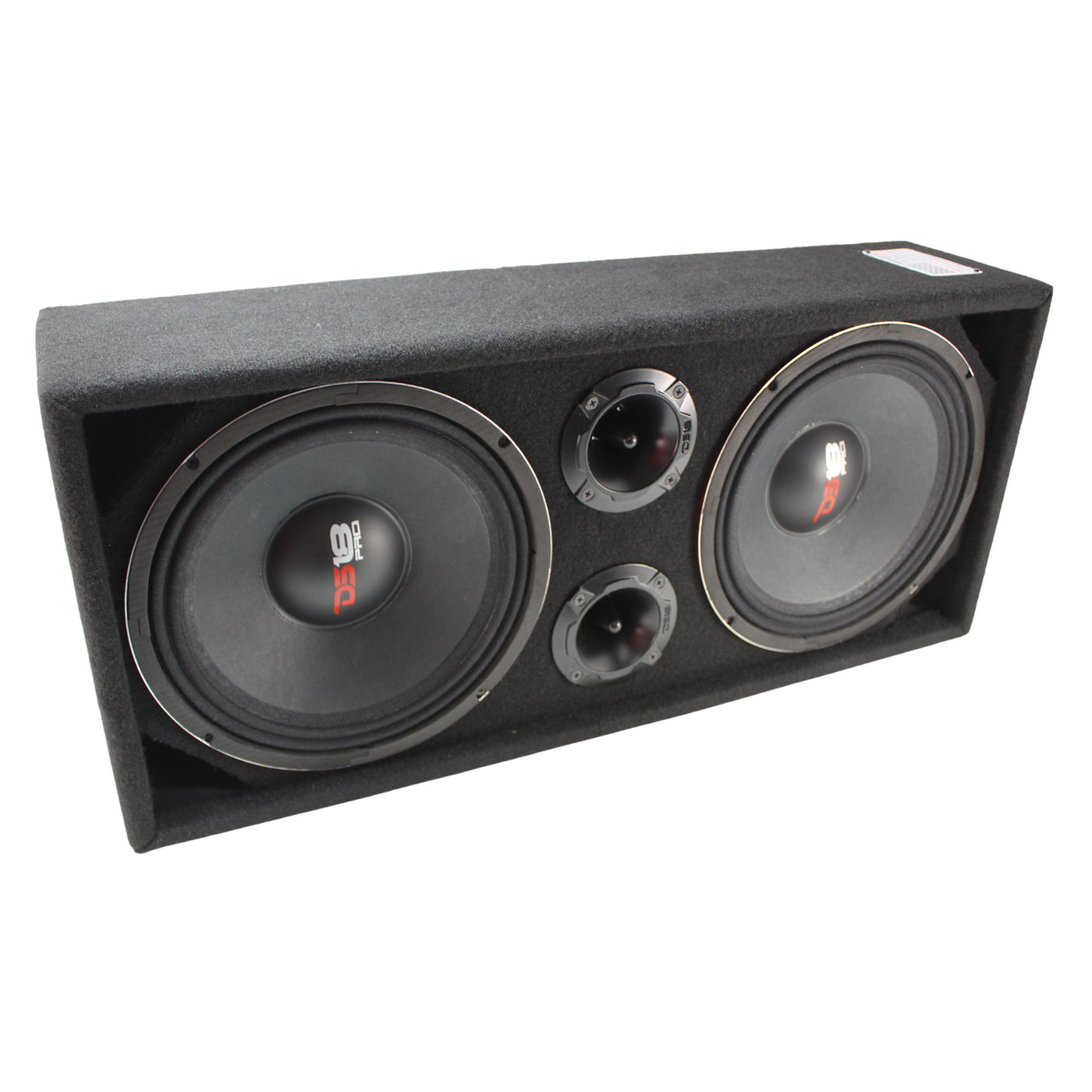 DS18 Pro Audio Fullrange Box w/ Dual 10" Loudspeakers & Dual 3" Bullet ...