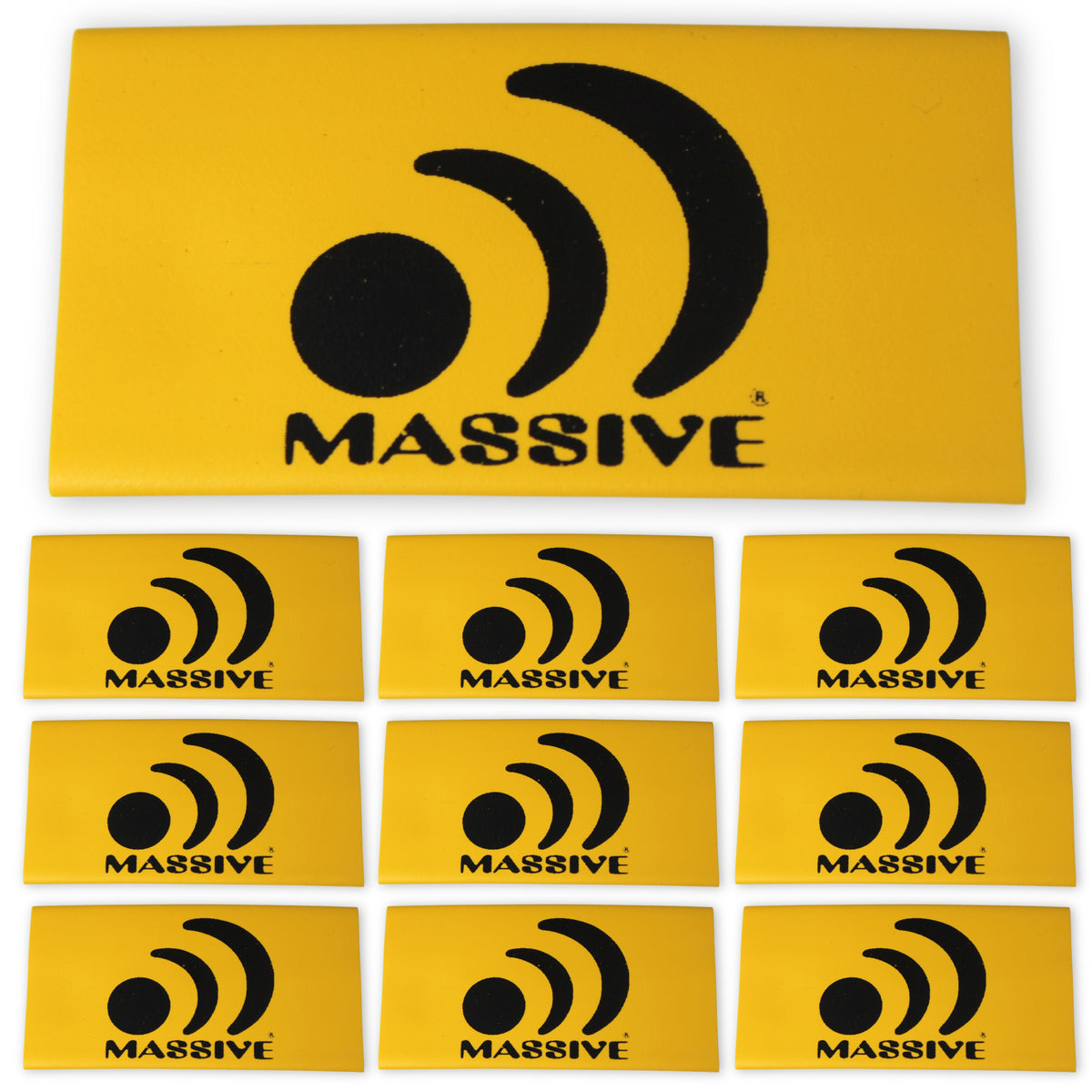 0 Gauge 3:1 Heat Shrink with Massive Audio Logo 10 Pack Yellow — Big Jeff Online Inc
