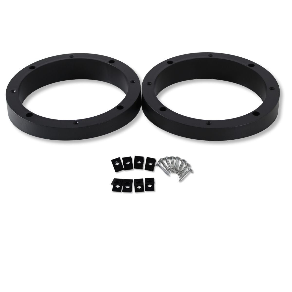 6.5" Beveled Speaker Spacer Rings 1.5" Depth Audiopipe RING-PVC-BVL-6 ...
