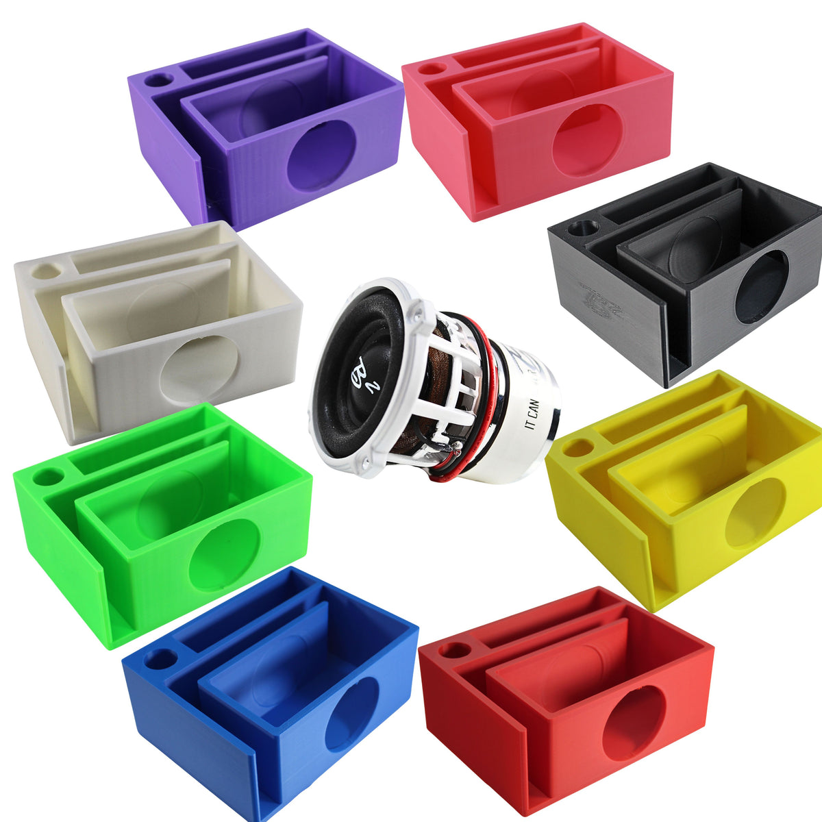 Business Card Holder Ported Box Enclosure w/ B2 Audio Rampage RC2 2" S ...