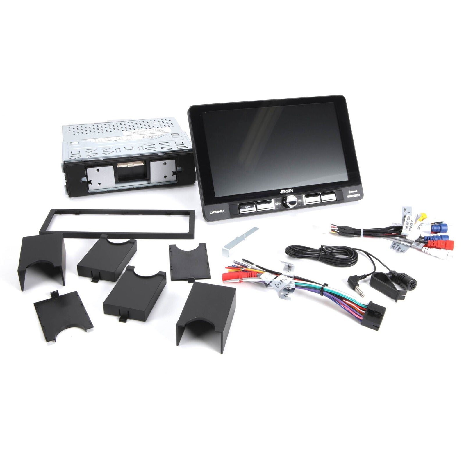 Jensen 9" 1-Din Touchscreen LCD USB Bluetooth Multimedia Radio — Big ...