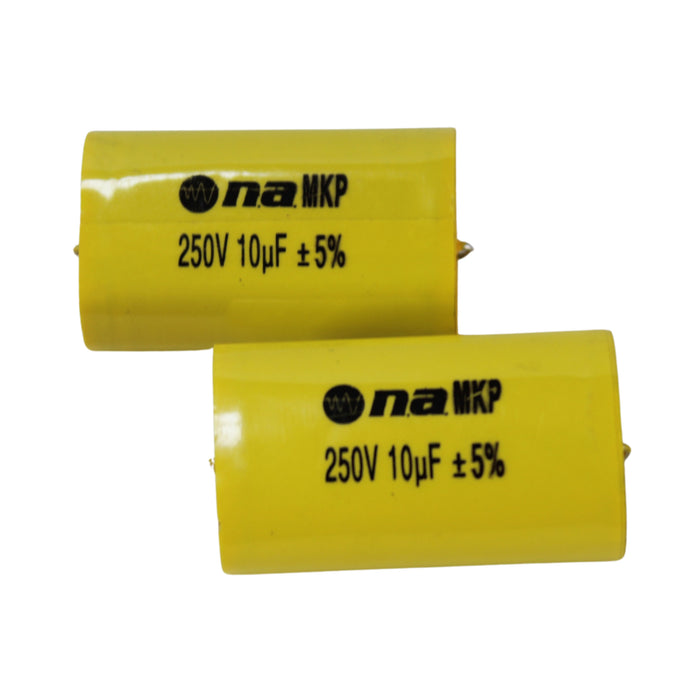 Pair of 10 Microfarad Bass Blocker 250 Volt Metalized Film Capacitors ...
