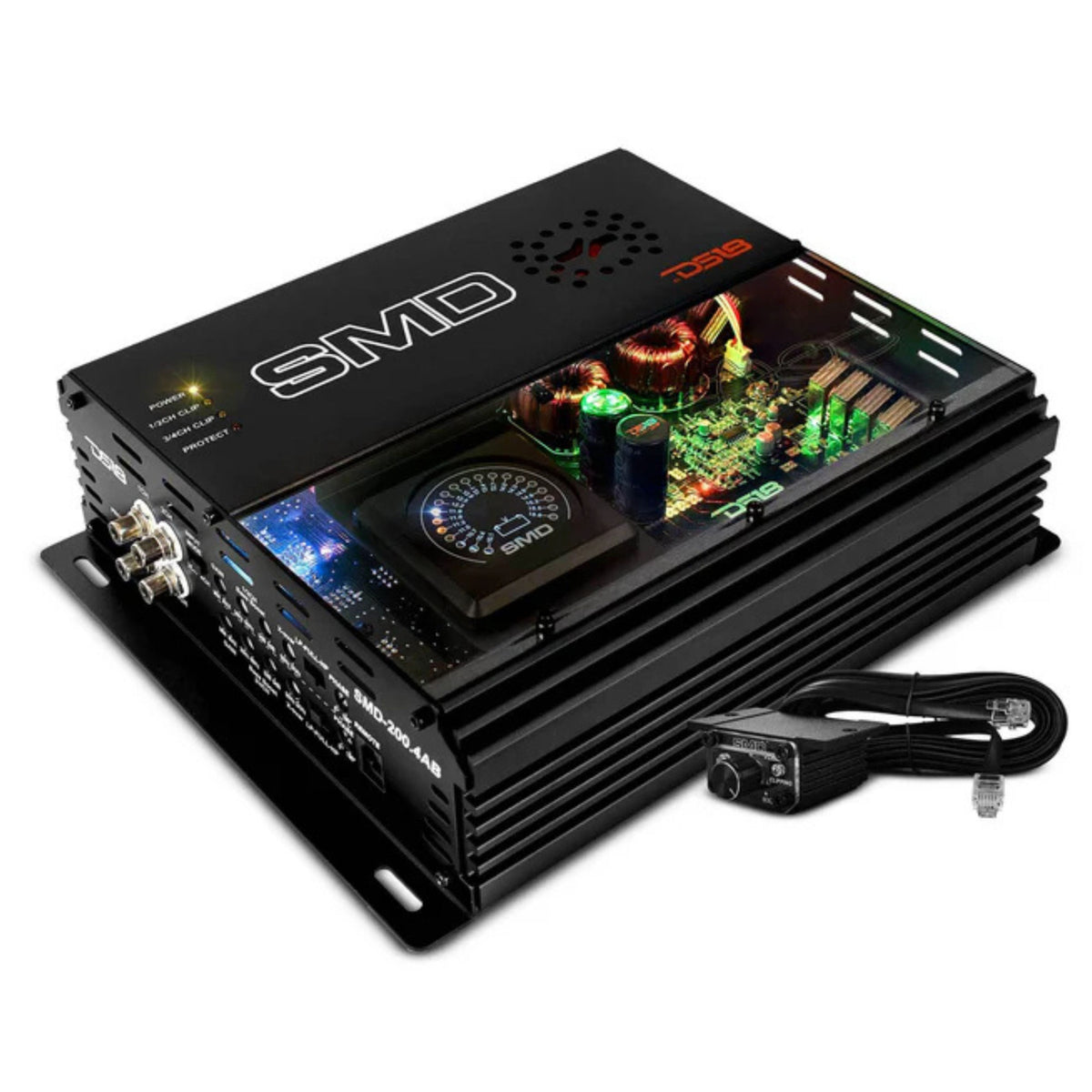 4-Channel Class AB 4-Ohm 800w Amplifier AB w/ VM-1 Voltmeter LED SMD-2 ...