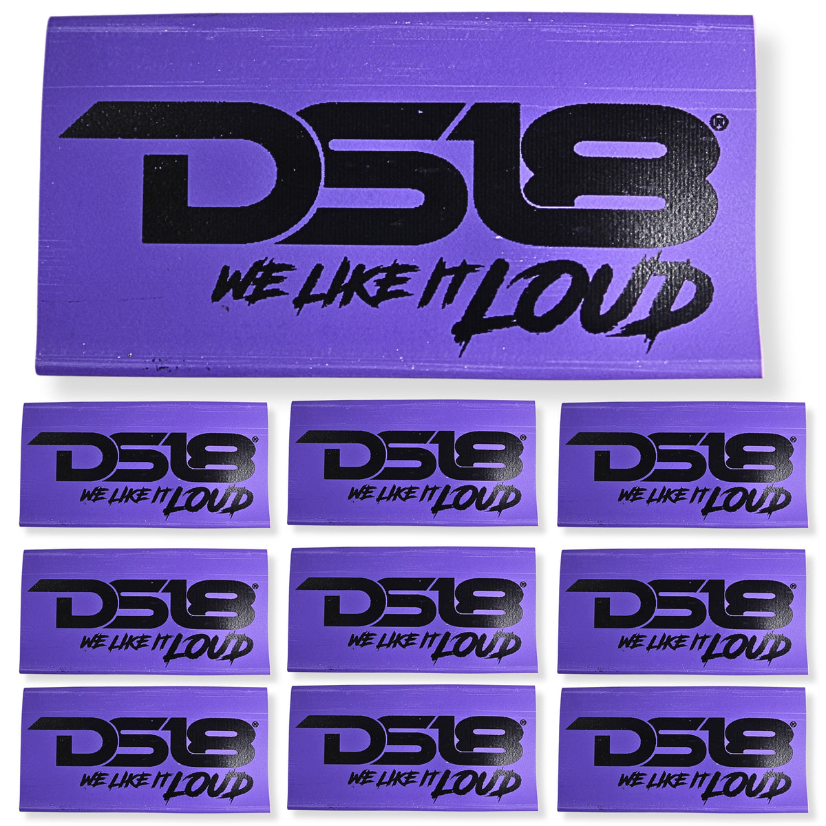 0 Gauge 3:1 Heat Shrink with DS18 Logo 10 Pack Purple — Big Jeff Online Inc
