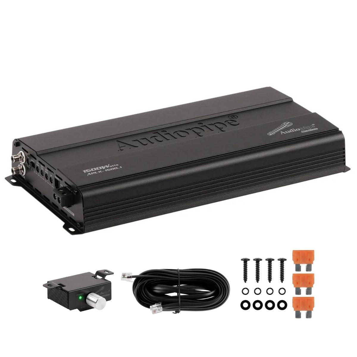 Audiopipe 1500W 1-Ohm Class D Car Audio Mono Amplifier APLX-1500.1 W ...