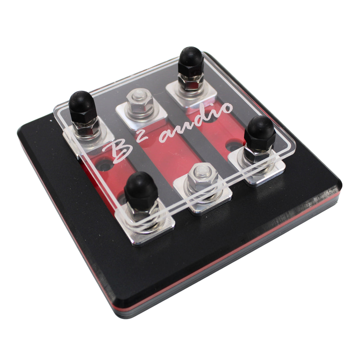 3 Spot Heavy Duty ANL Fuse Distribution Block w/ Acrylic B2 Audio Cove ...
