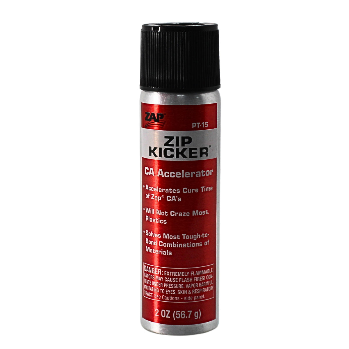 2 oz Zip Kicker CA Adhesive Accelerator Aerosol PT-15 — Big Jeff Online Inc