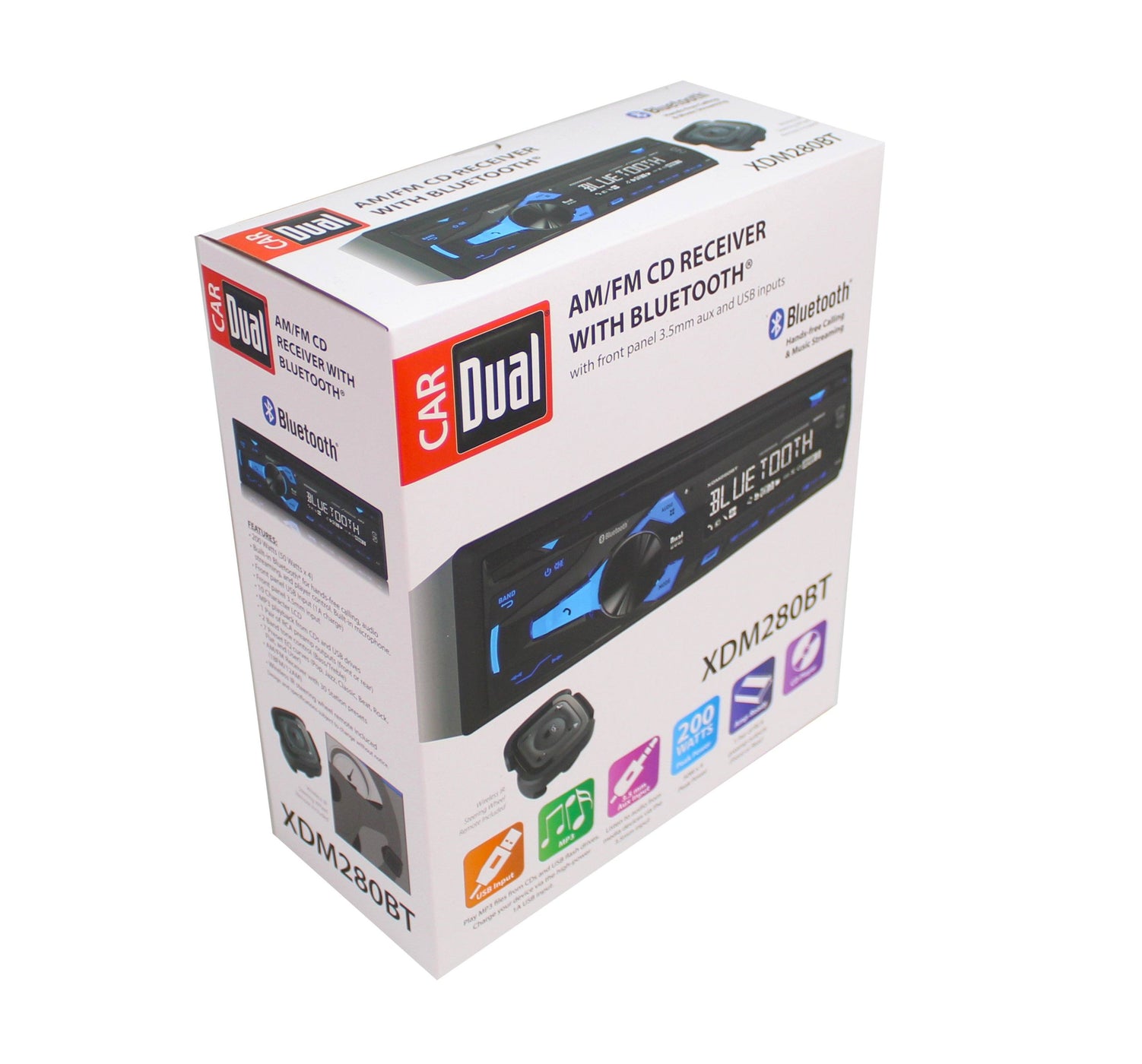 Dual XDM280BT Single Din Bluetooth AM/FM CD/MP3 USB/AUX Receiver — Big ...