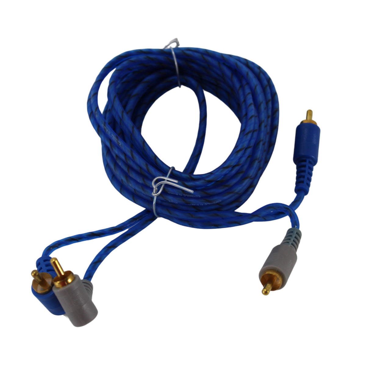 Colbalt 9.84 Ft (3 Meters) Blue RCA Cable w/ Angle and Straight Termin ...