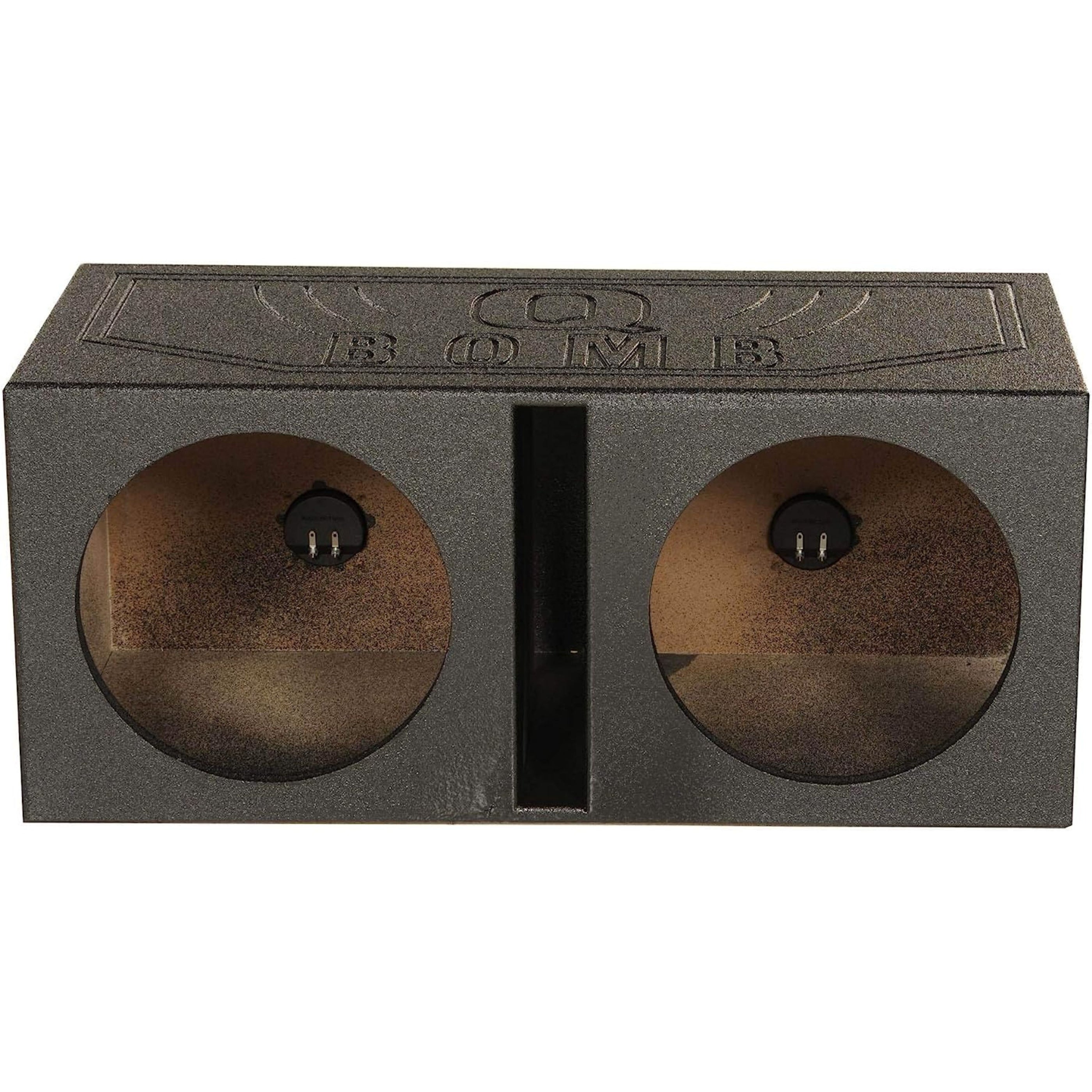 Dual Vented 12" Rhino Coated Sub Woofer Speaker Box Ported Chamber ...
