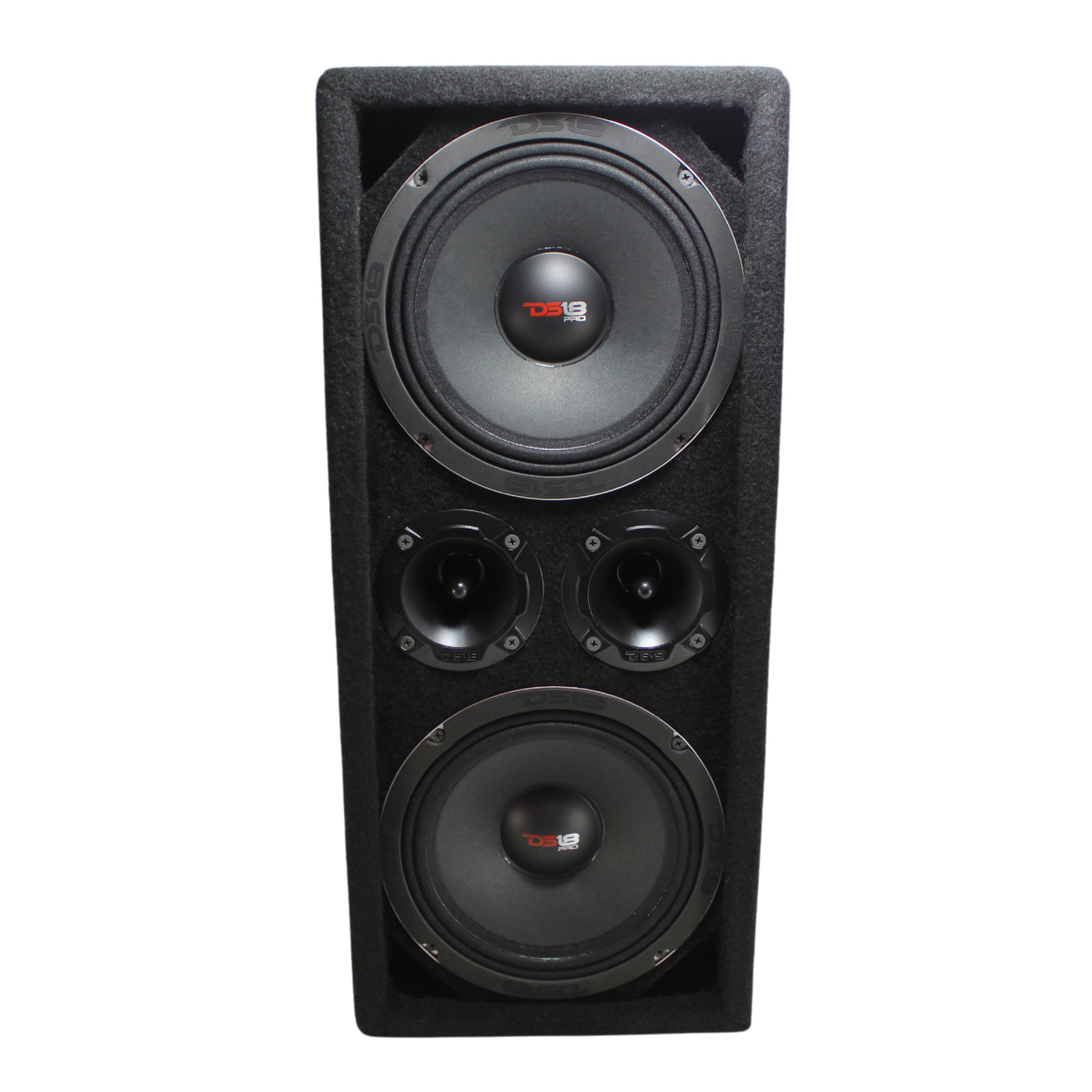 DS18 Pro Audio Fullrange Box w/ Dual 8" Loudspeakers & Dual 3" Bullet ...