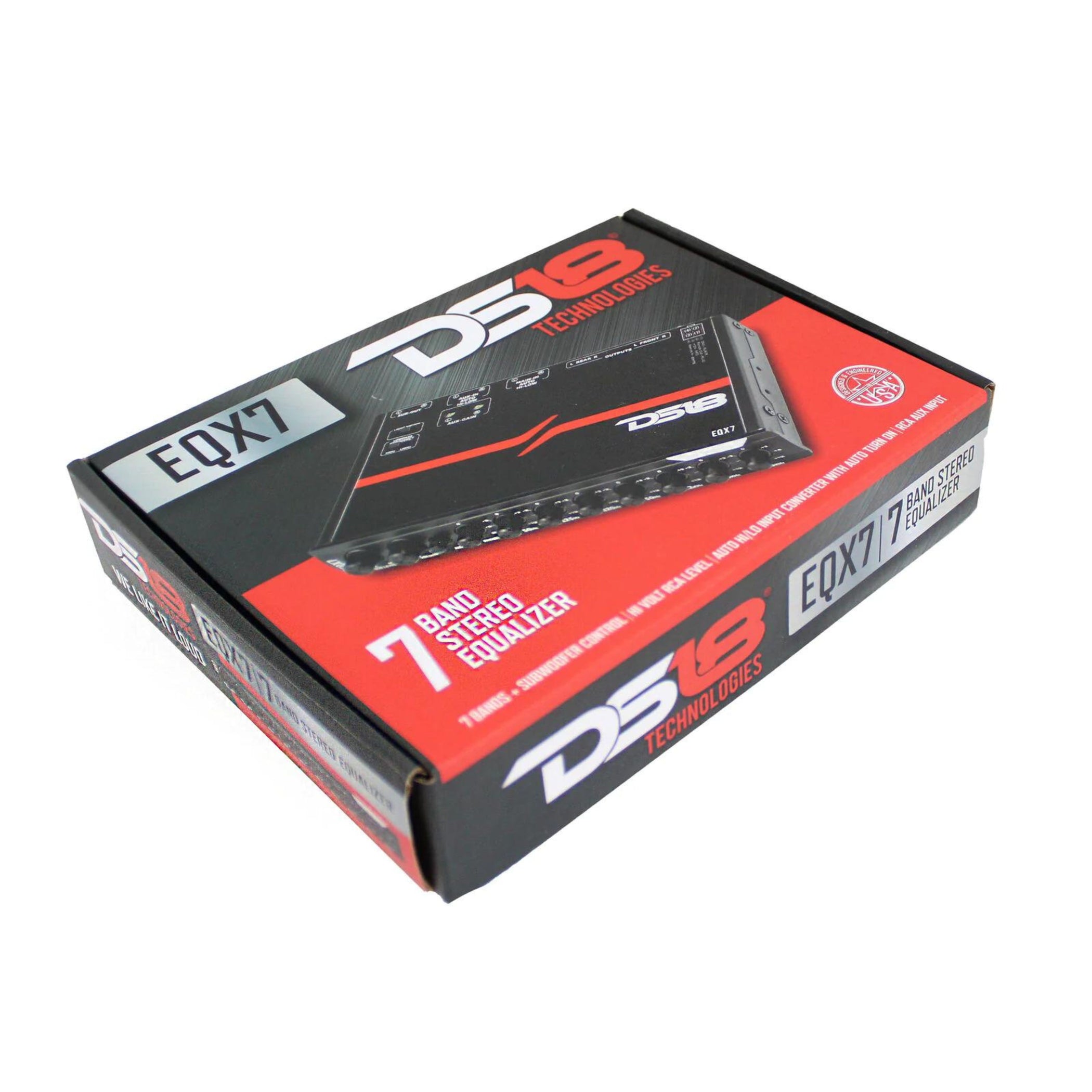 DS18 High Volt 1/2 Din 7 Band Stereo Equalizer with Subwoofer Control ...