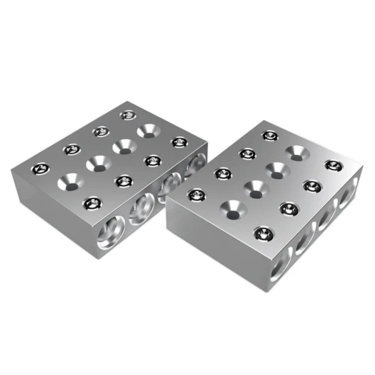 1/0 Ga. 8-Spot Aluminum Terminal Blocks Pair M6/M8 Bolts 600 Series XS ...