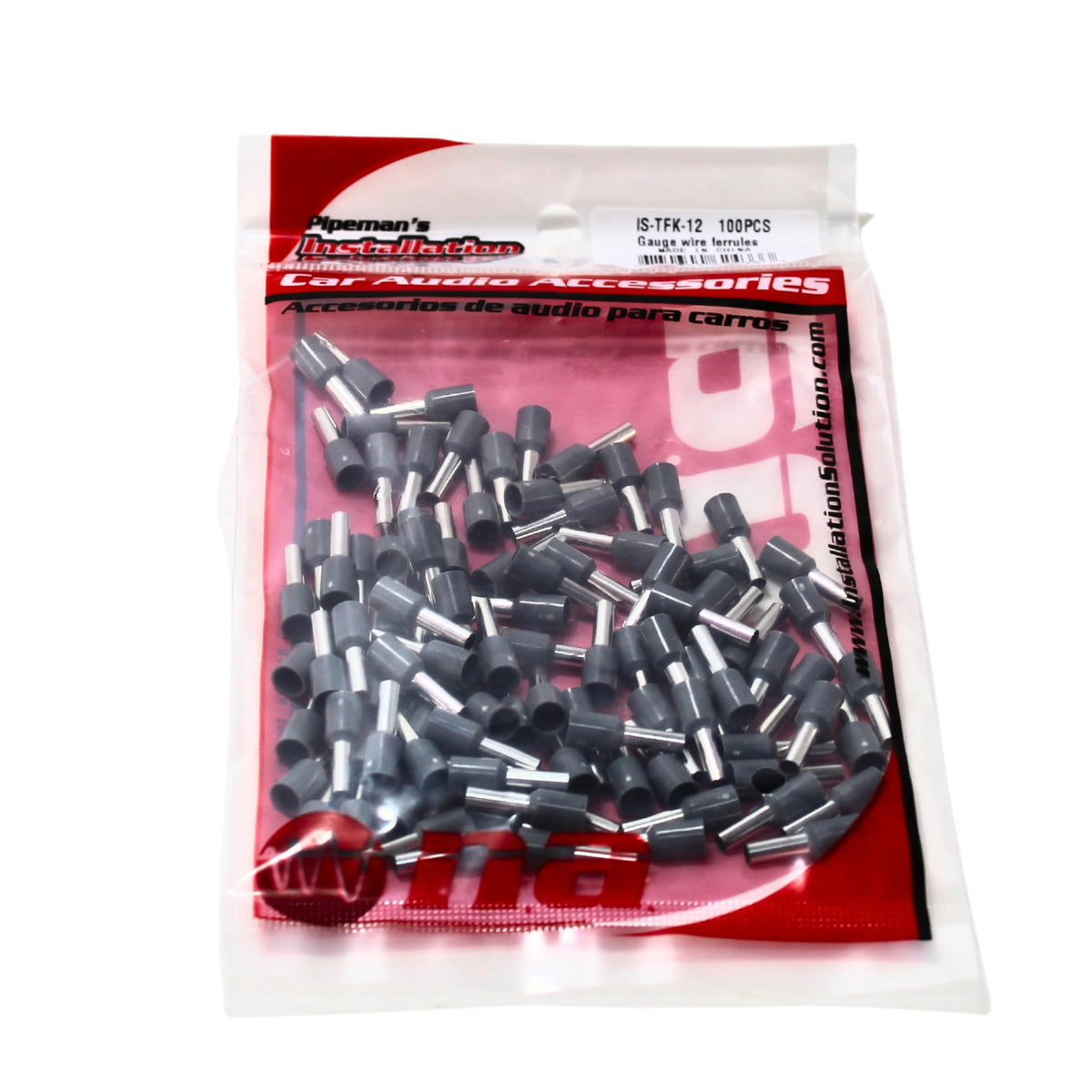 Audiopipe Installation Solution 100 Pack 12 Gauge Wire Ferrules IS-TFK ...
