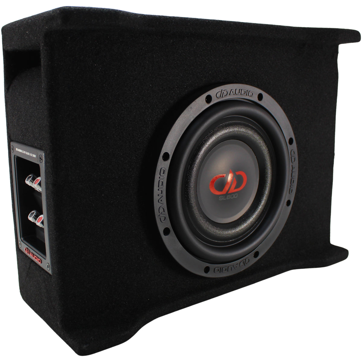 DD Audio SL600 Series 8 300W RMS S2-Ohm Slim Down Firing Ported Enclos ...