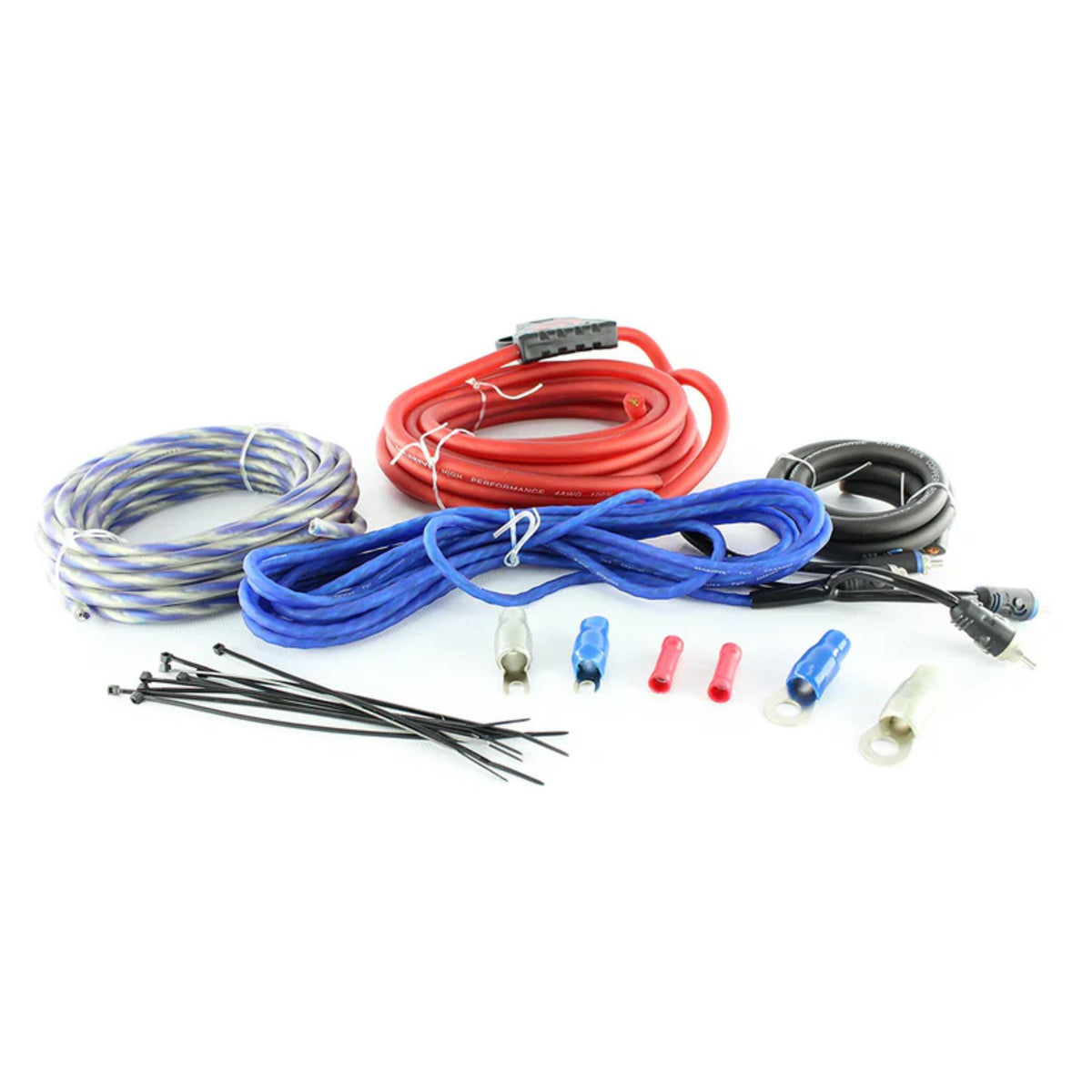 Massive Audio 4 AWG Full Wire Kit Silver Tinned 100% Oxygen Free Pure ...