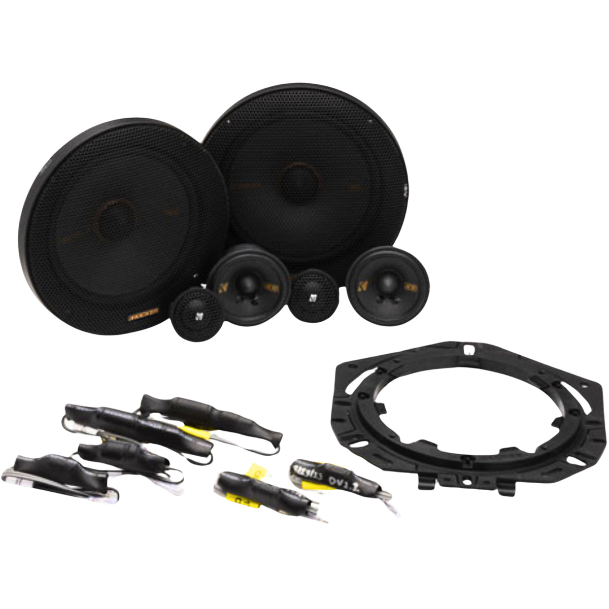 Kicker KSS Series 6.5" 80W RMS 4-Ohm 3-Way Component Speaker System ...