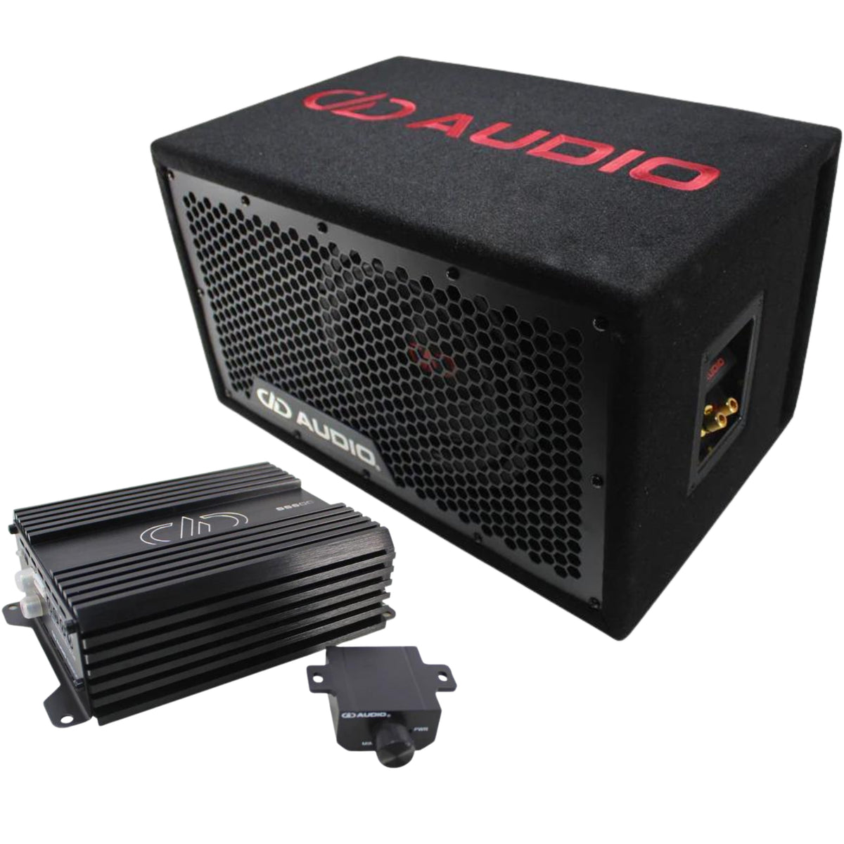 DD Audio 8" 500 Series Subwoofer Loaded Enclosure & 600W Monoblock Amp ...