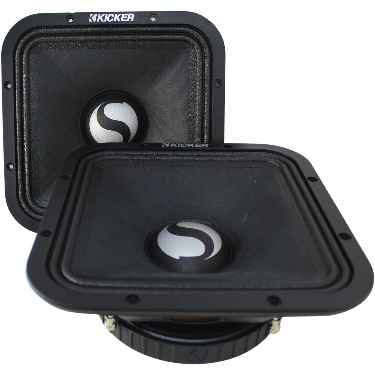 Kicker STREET Series 9" 300W RMS 8-Ohm Mid Bass Square Loud Speakers ...