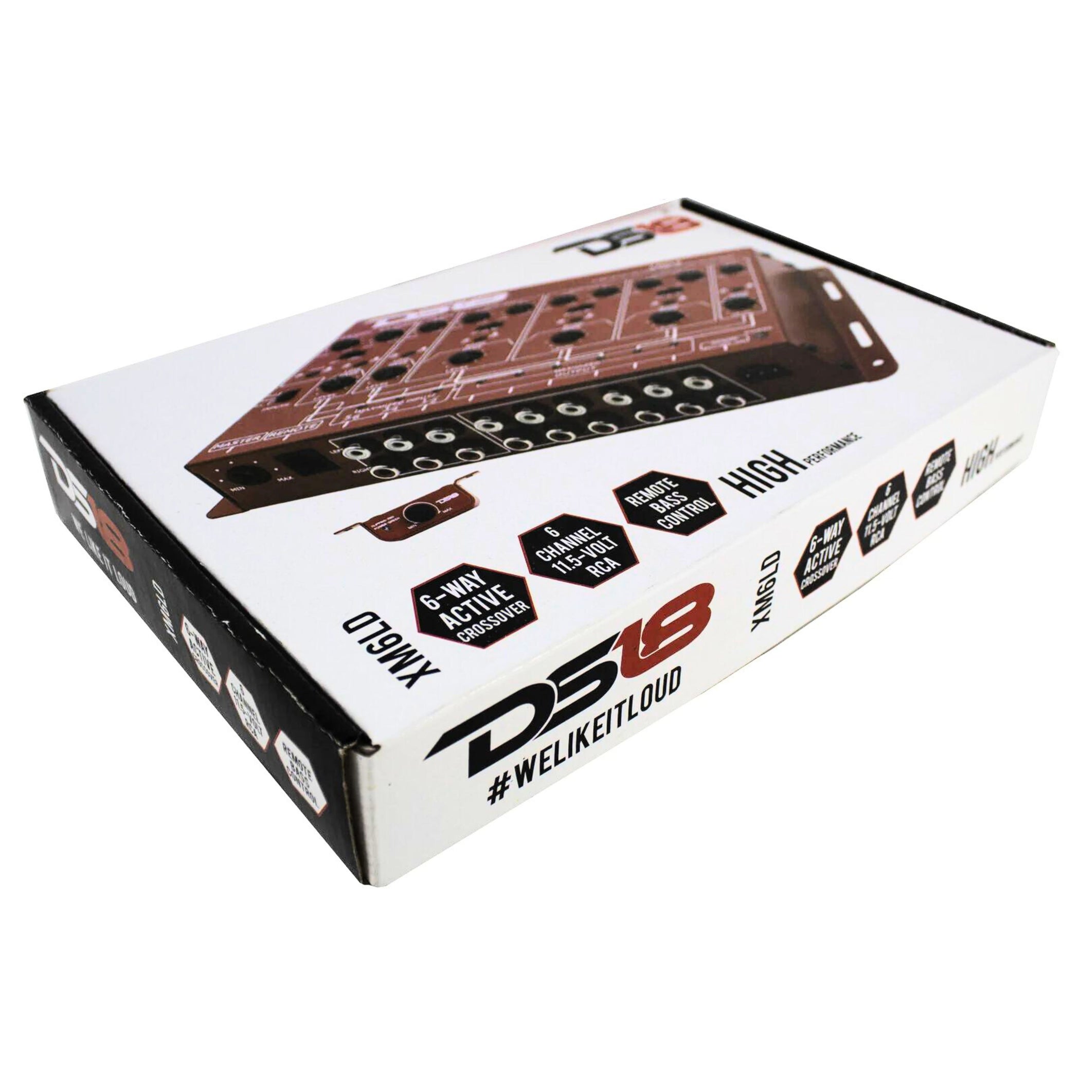DS18 XM6LD High/Low Pass 6-Way Active Crossover with Remote Subwoofer ...