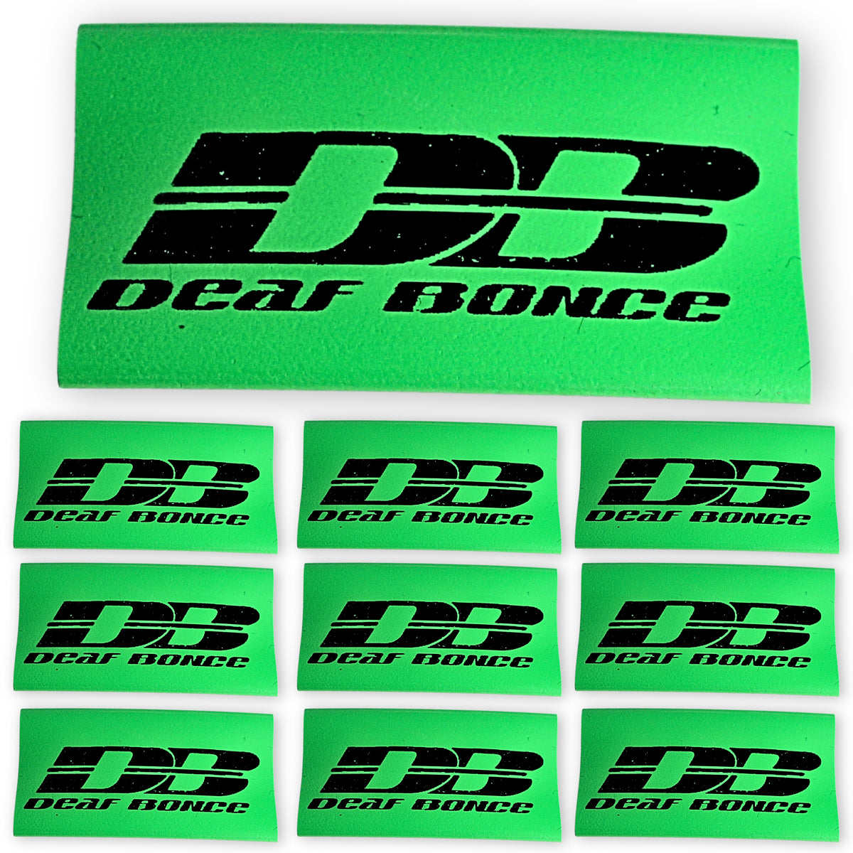 0 Gauge 3:1 Heat Shrink with Deaf Bonce / Avatar Logo 10 Pack Green ...