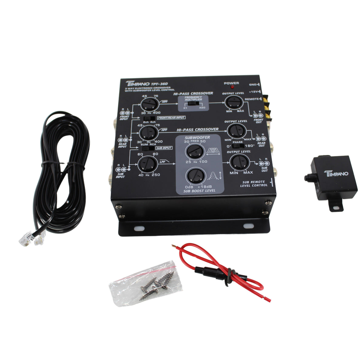 Timpano 3-Way Electronic Crossover 2/4/6 Channel Input 5V RCA Output O ...