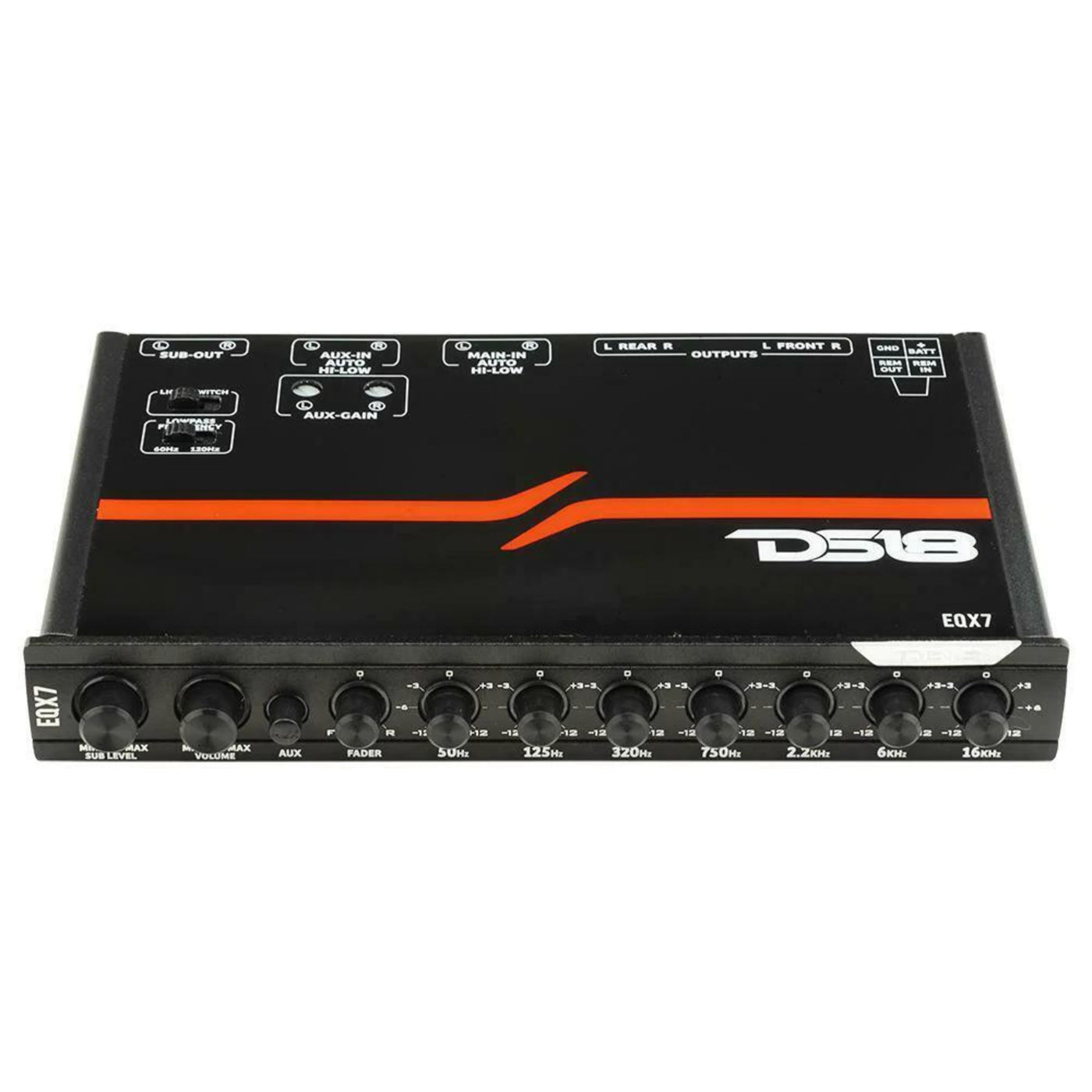 DS18 High Volt 1/2 Din 7 Band Stereo Equalizer with Subwoofer Control ...