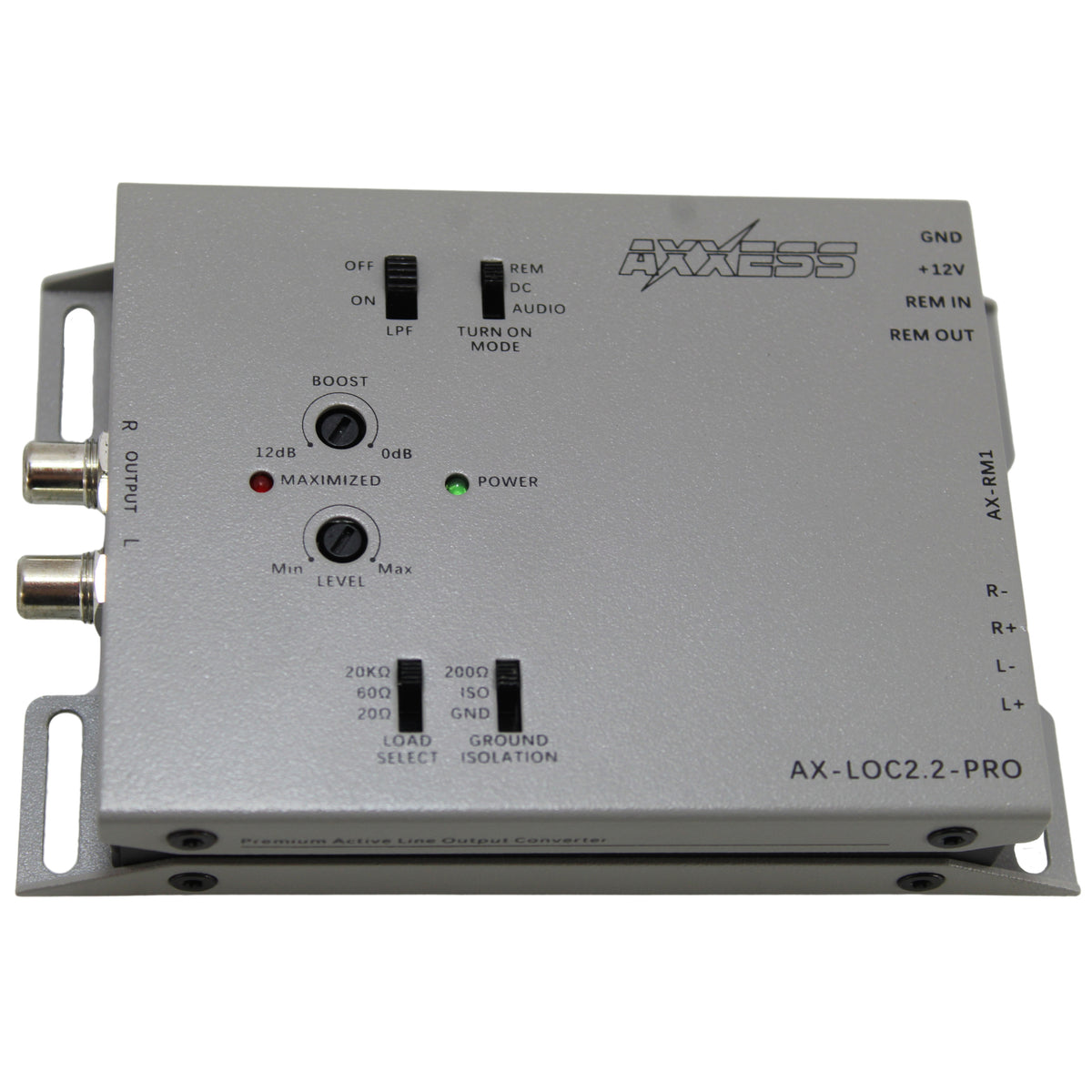 Axxess 2-Channel Active Line Output Converter with Bass Boost AX-LOC2. — Big Jeff Online Inc