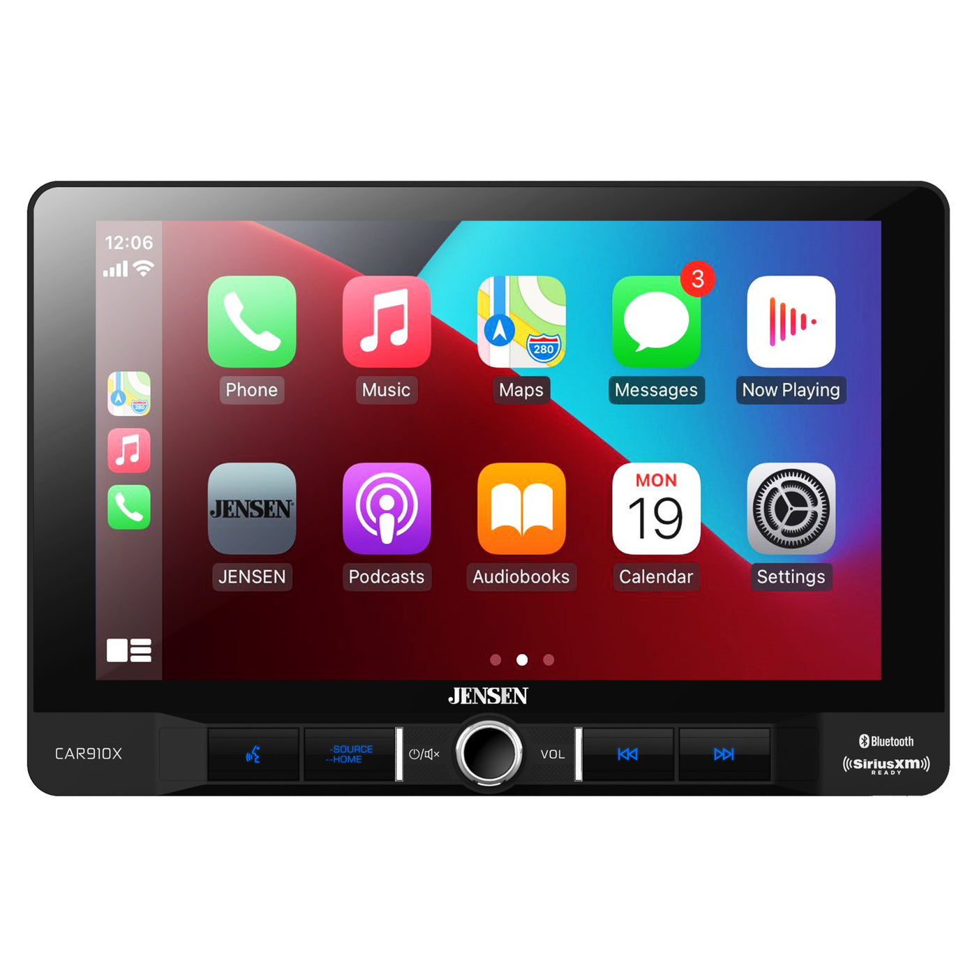 Jensen 9" Touchscreen Bluetooth Radio w/ Apple CarPlay & Android Auto ...
