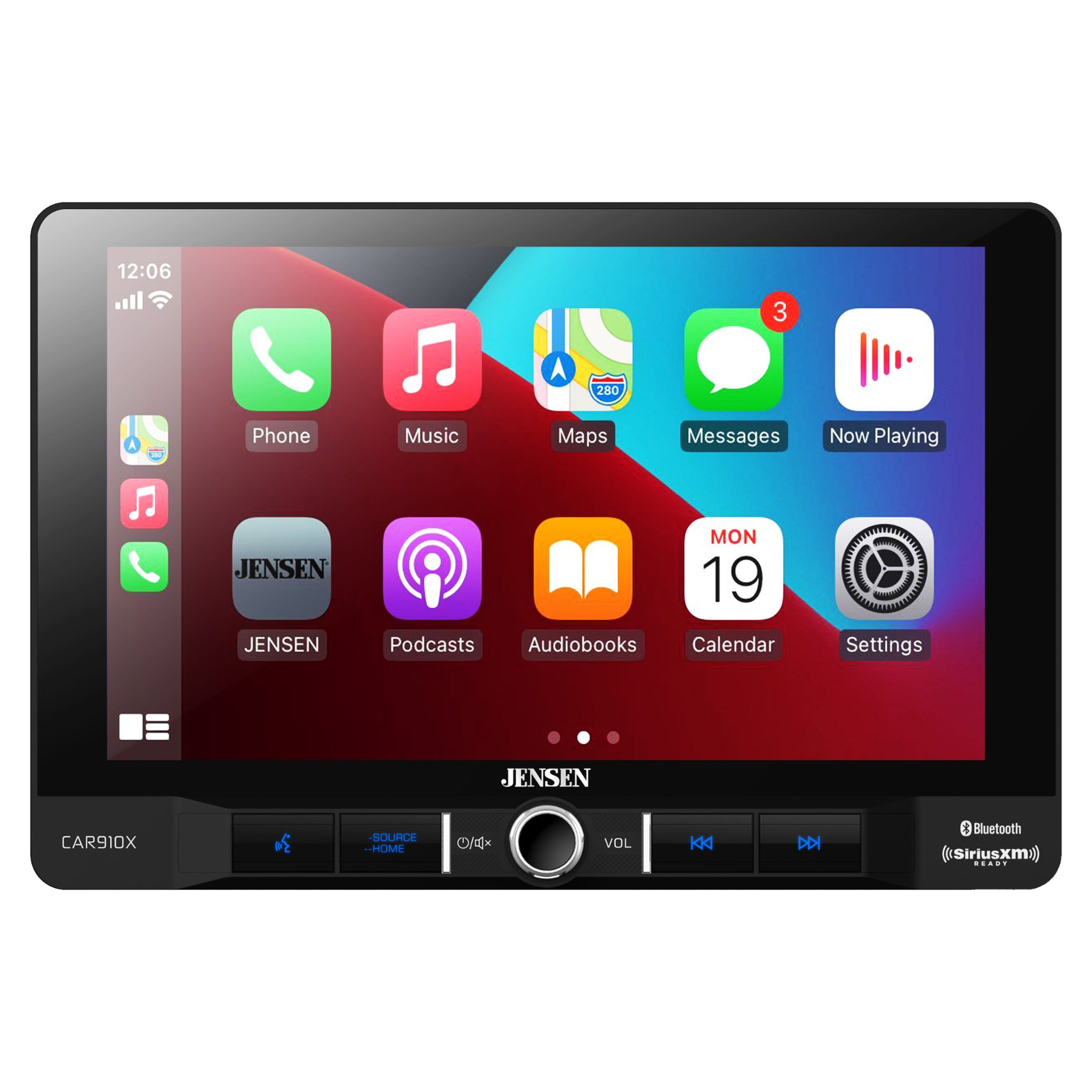 Jensen 9" Touchscreen Bluetooth Radio w/ Apple CarPlay & Android Auto ...