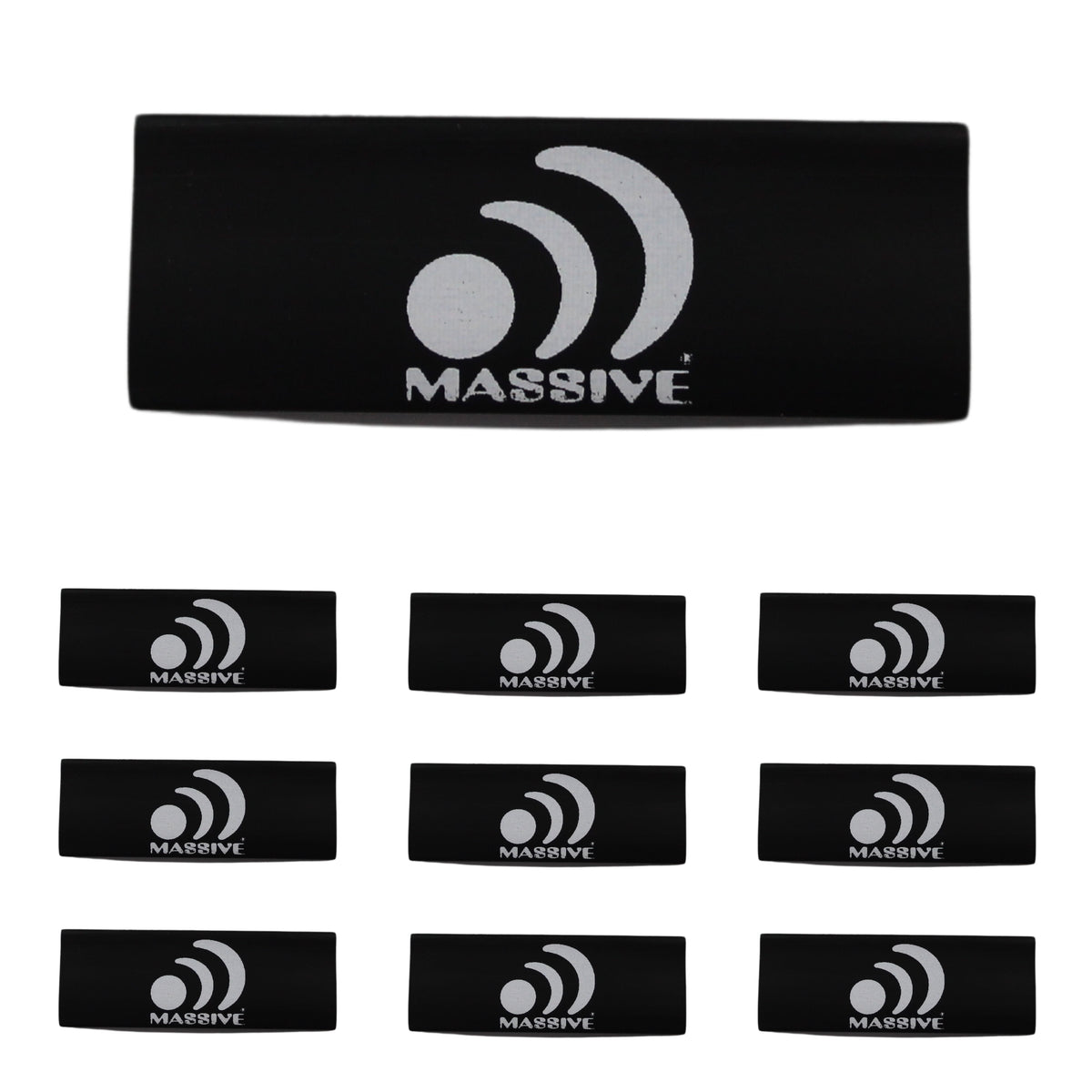 4 Gauge 3:1 Heat Shrink with MASSIVE AUDIO Logo 10 Pack Black — Big Jeff Online Inc