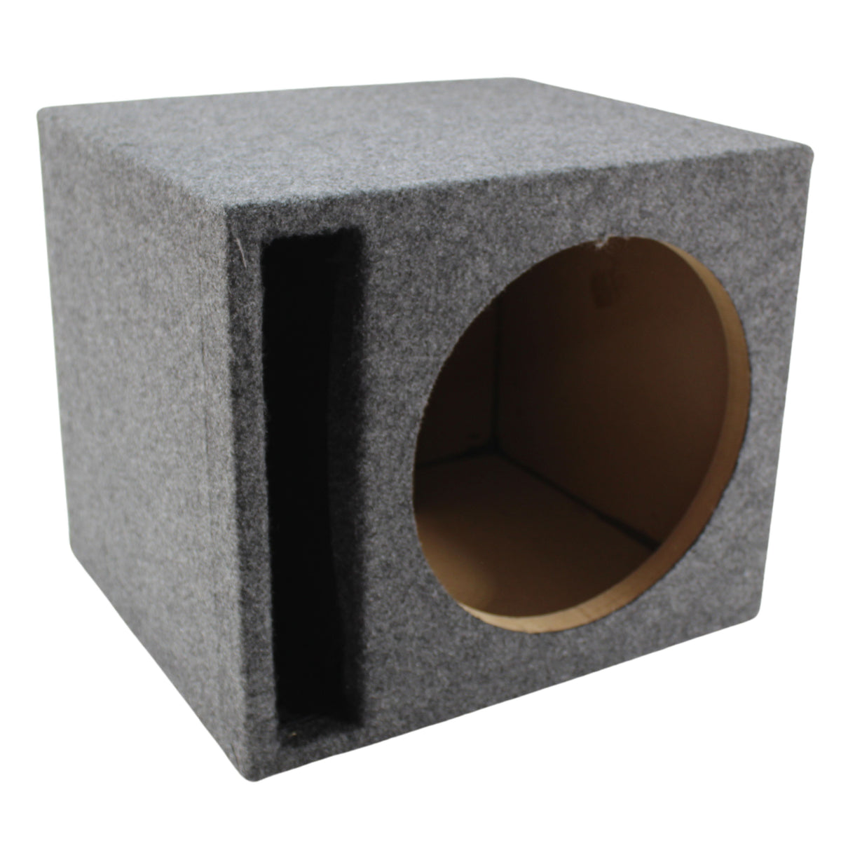 Single 10” Vented Carpeted Subwoofer Box Made w/ Heavy-Duty MDF Constr ...