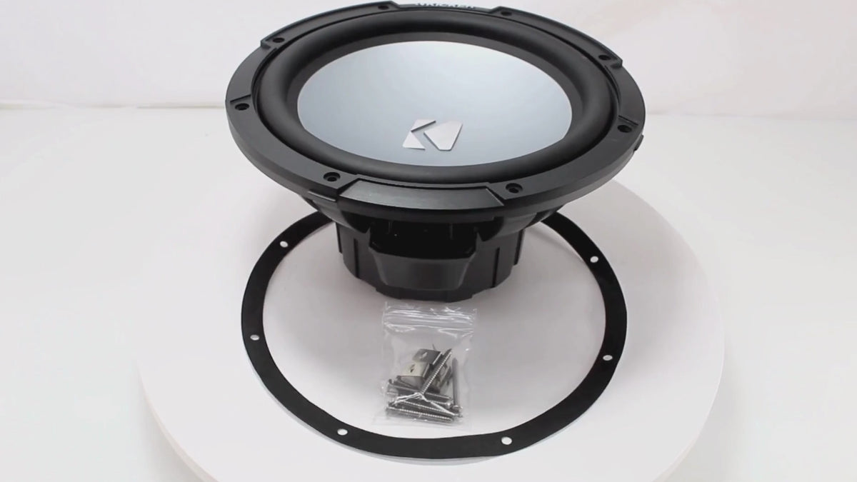 Kicker 10" Marine Grade Weather-Proof Freeair Subwoofer 4-Ohm 350W Pea ...