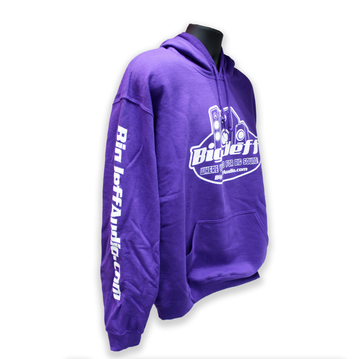 Official Big Jeff Audio Cotton Polyester Purple Unisex Hoodie with Log ...