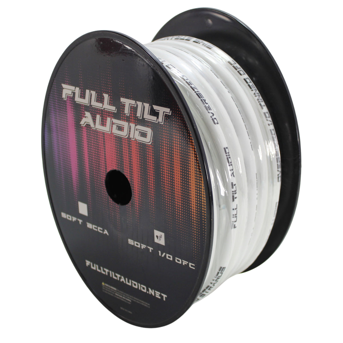 Full Tilt Audio 0 Gauge Tinned OFC Power/Ground Wire White Lot Cut By ...