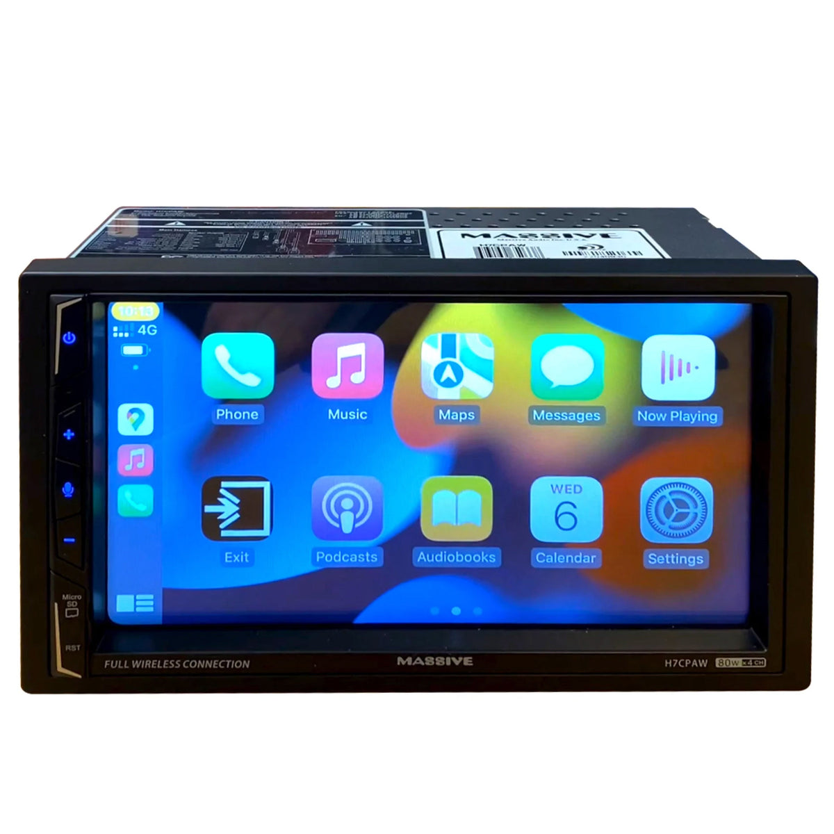 Massive Audio 7" Bluetooth Multimedia AM/FM Receiver W/ Carplay & Andr ...