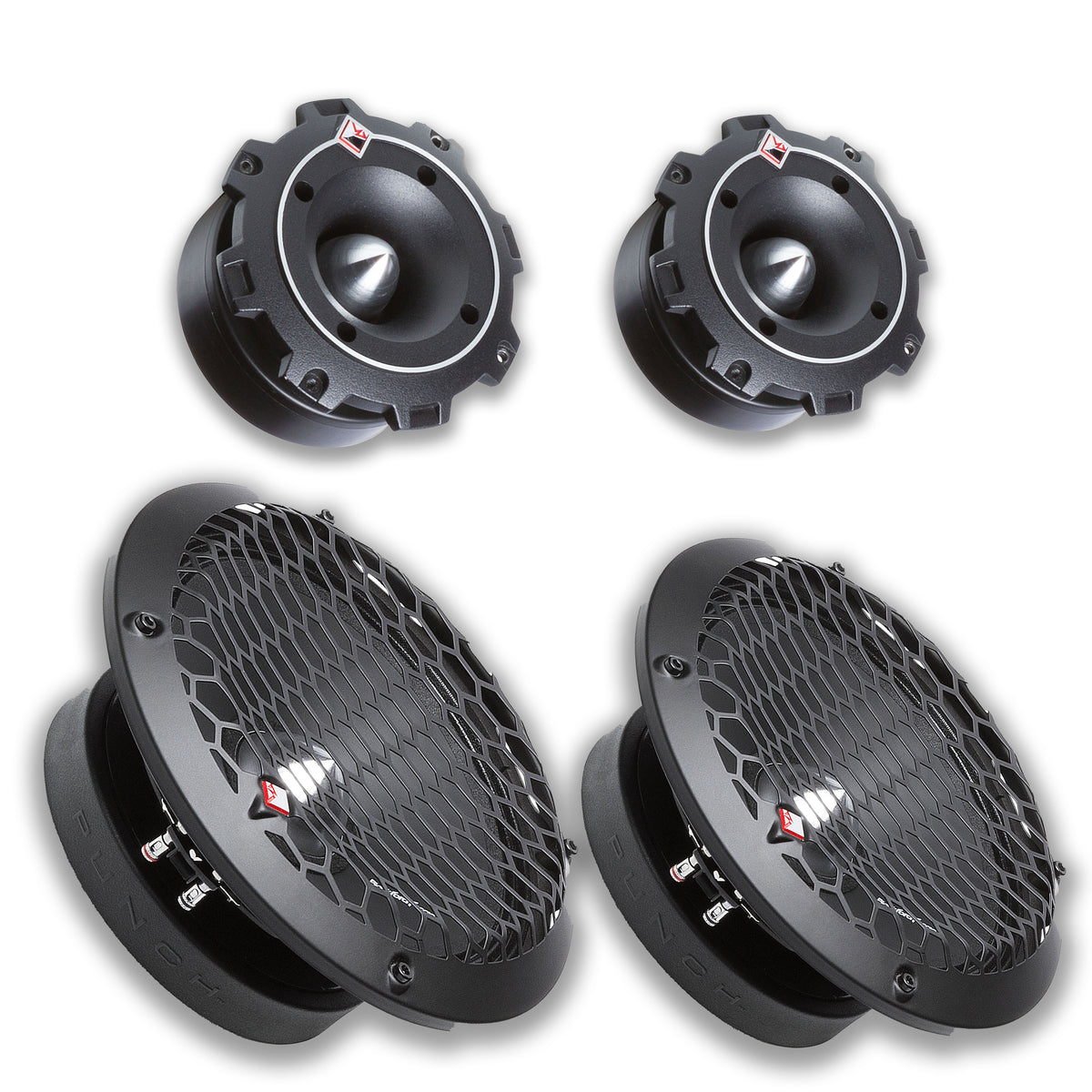 Rockford Fosgate Car Audio Package 8 Midrange Speakers 500W & 1 Tweete ...